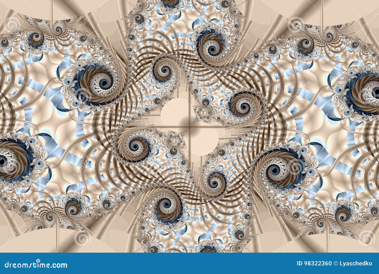 Illustration: the Beautiful Fractal Patterns of Lines of Differe Stock ...