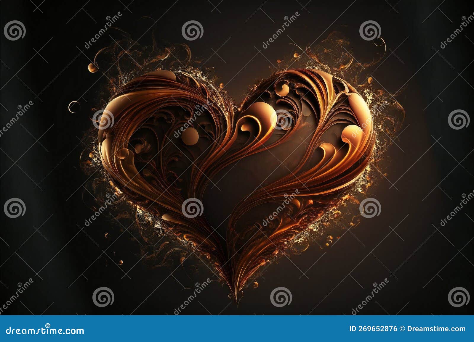Beautiful Heart, Abstract Background, Abstract, Love Stock Illustration ...