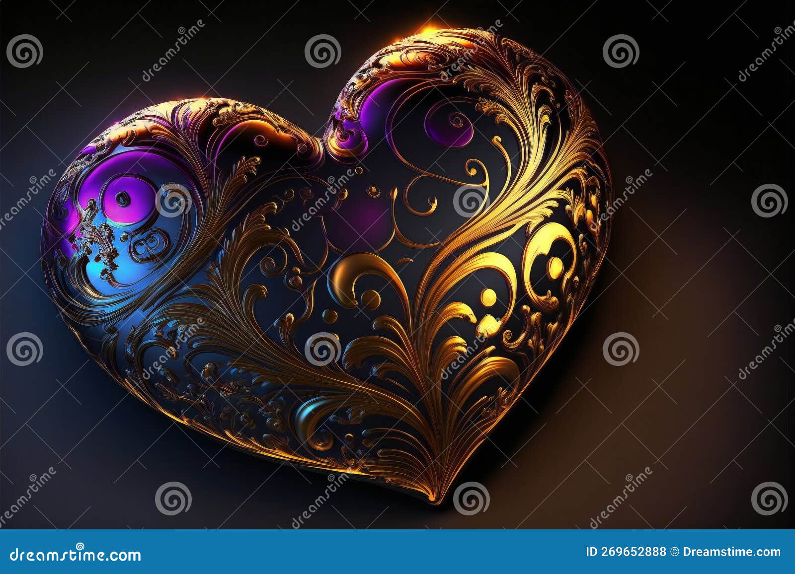 Beautiful Heart, Abstract Background, Abstract, Love Stock Illustration ...