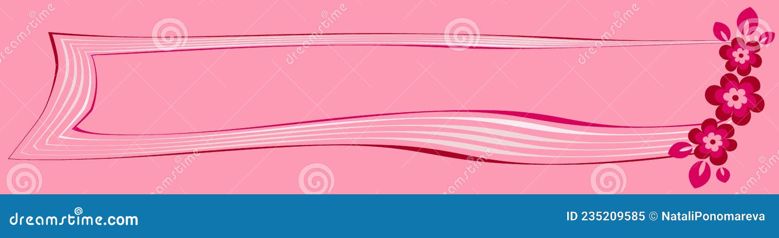 Illustration - a Beautiful Horizontal Frame of Stylized Colors and ...