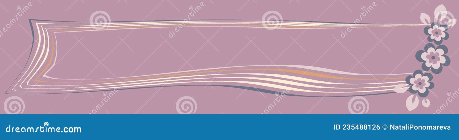 Illustration - a Beautiful Horizontal Frame of Stylized Colors and ...