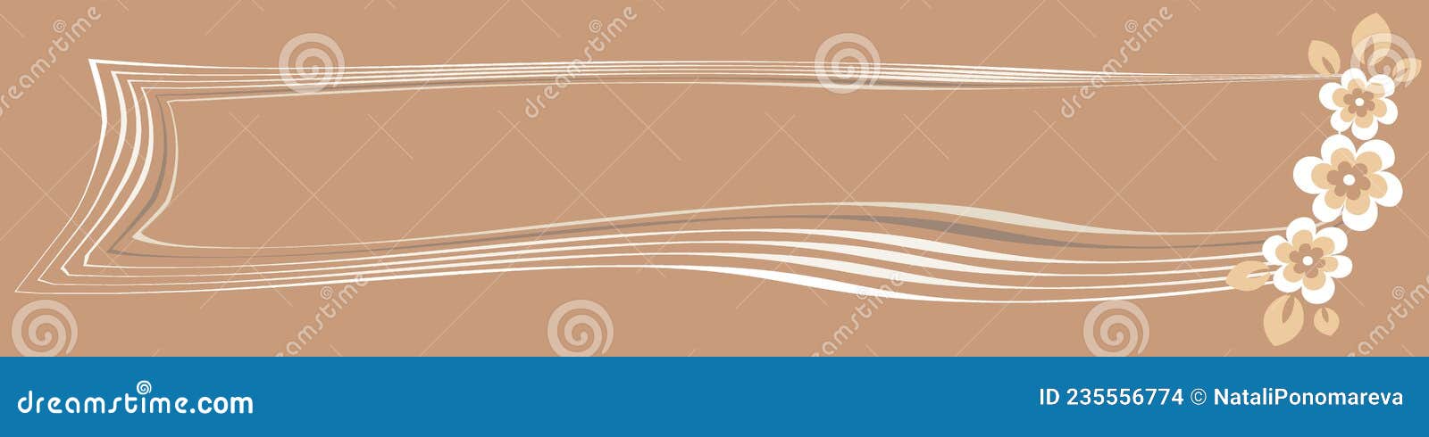 Illustration - a Beautiful Horizontal Frame of Stylized Colors and ...