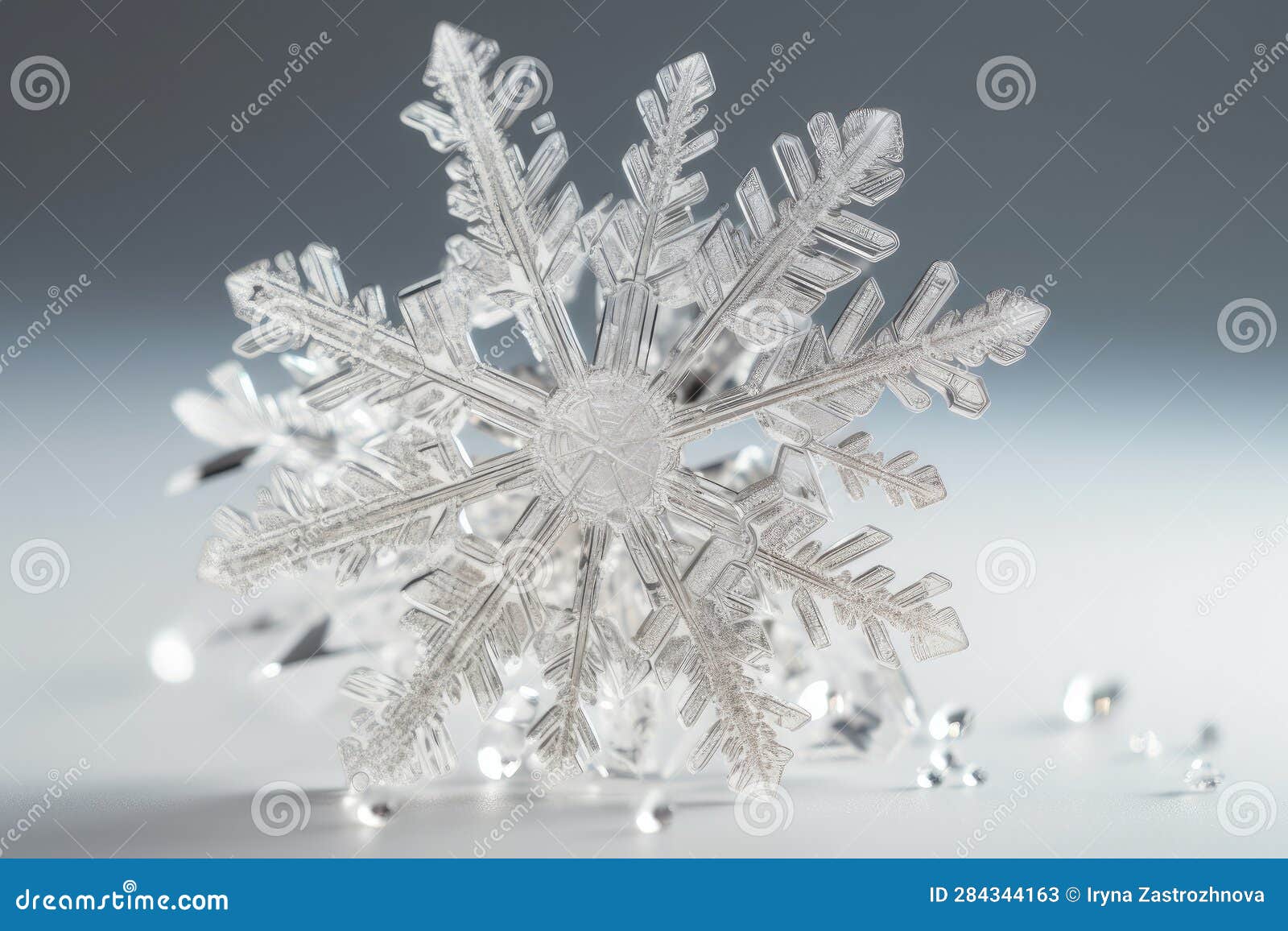 Illustration of a Beautiful Icy Snowflake Stock Illustration ...