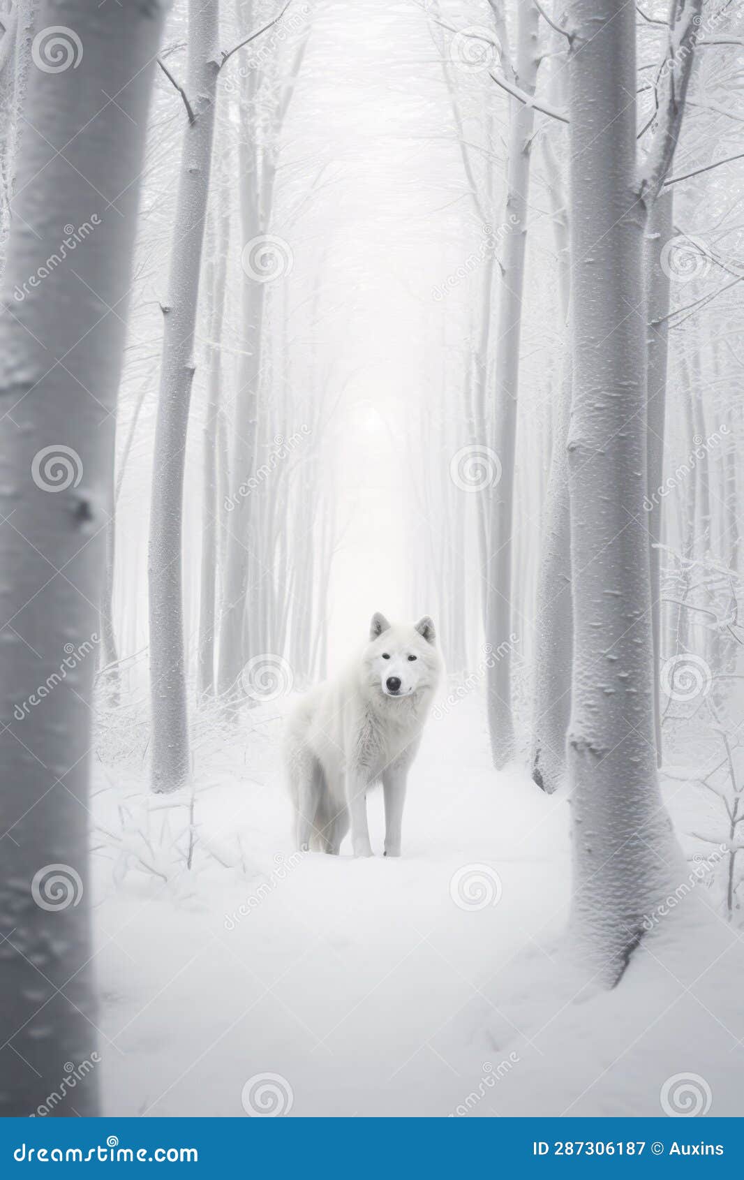 Illustration Beautiful Landscape of Big Tree and Snow Winter Created ...