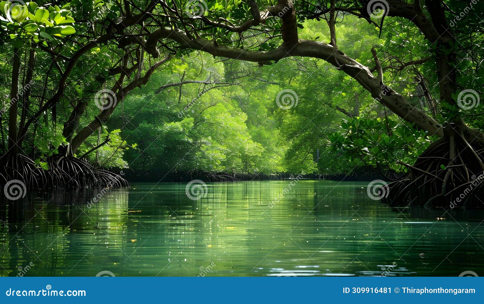 Beautiful Mangrove Tree Image Isolated On White Vector Illustration ...
