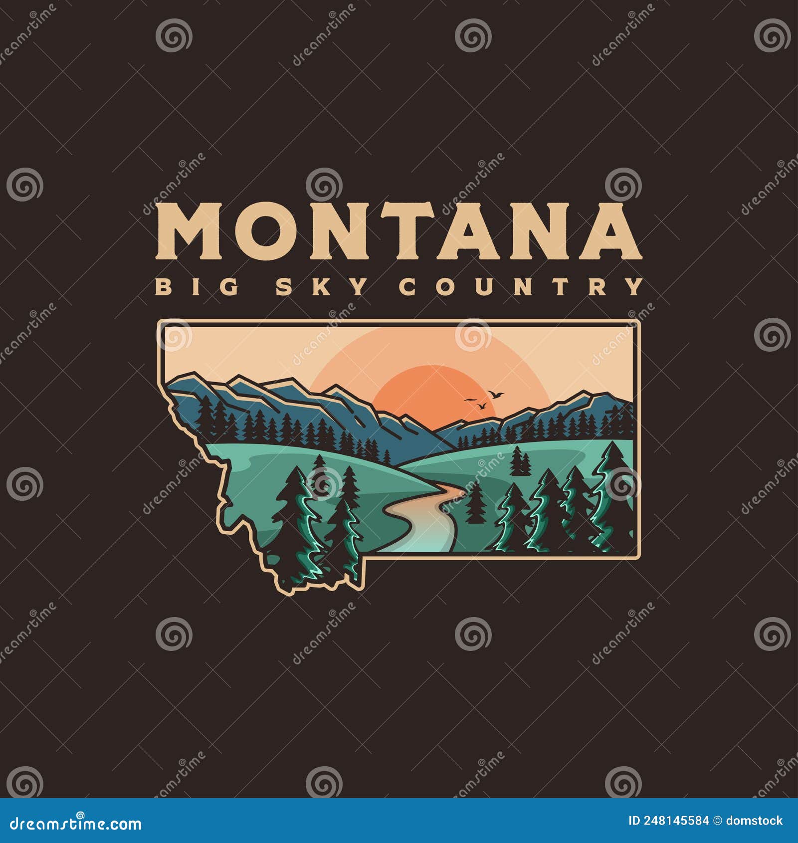 Montana Map. State And District Map Of Montana. Political Map Of ...