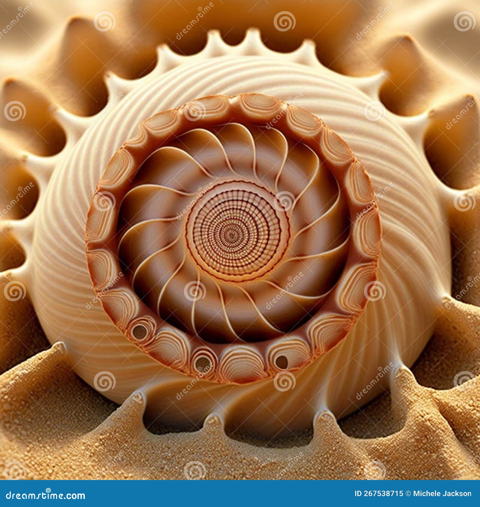 Seashell on the Seashore, Abstract Shape, Generative Ai Stock ...