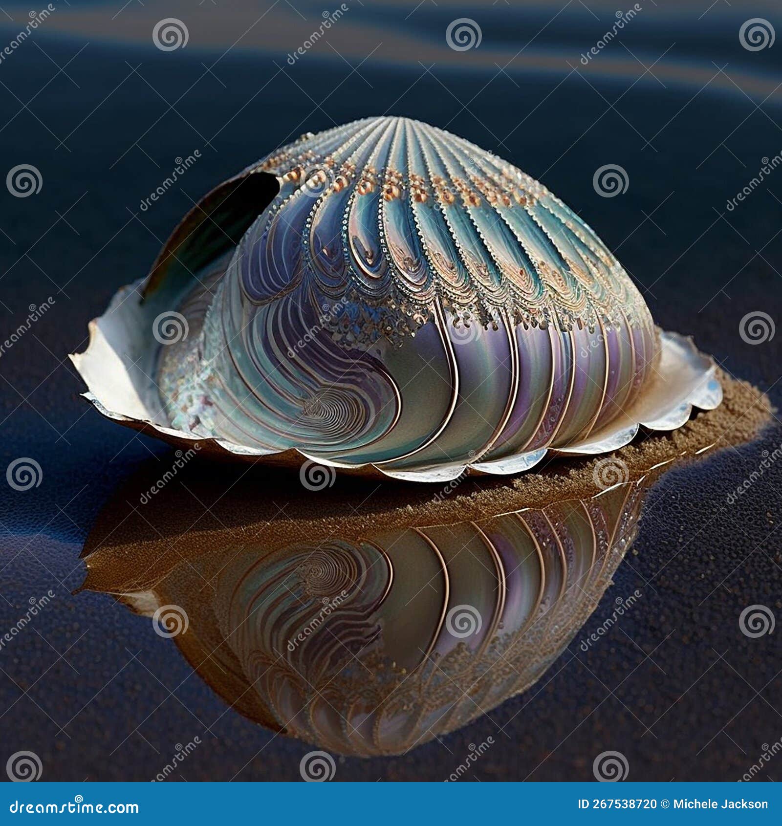 Seashell on the Seashore, Abstract Shape, Generative Ai Stock ...
