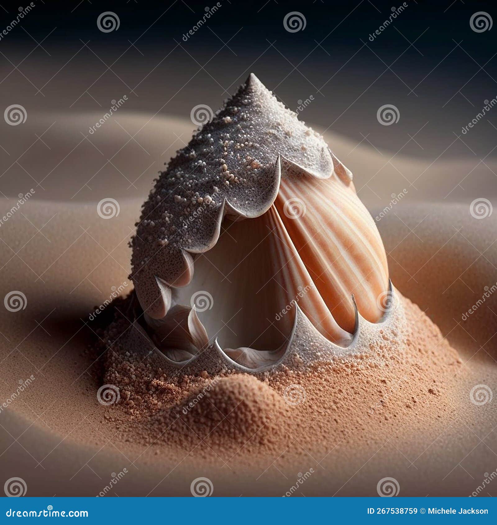 Seashell on the Seashore, Abstract Shape, Generative Ai Stock ...