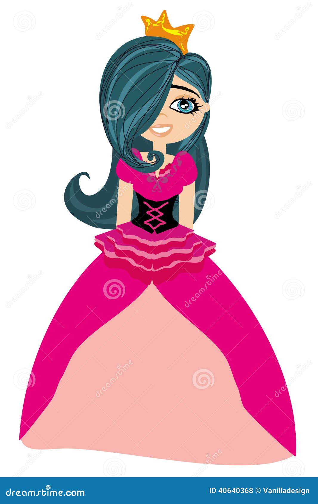 Illustration of Beautiful Sweet Princess Stock Vector - Illustration of ...