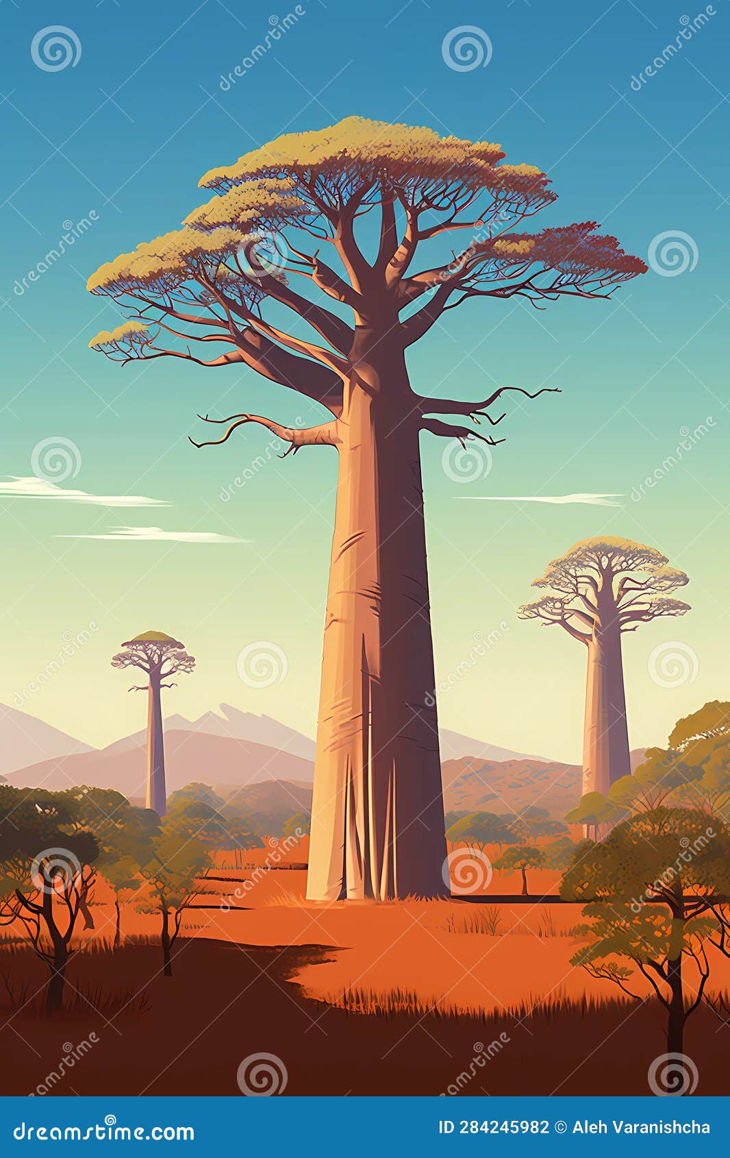 Illustration of a Beautiful View of Madagascar Stock Illustration ...