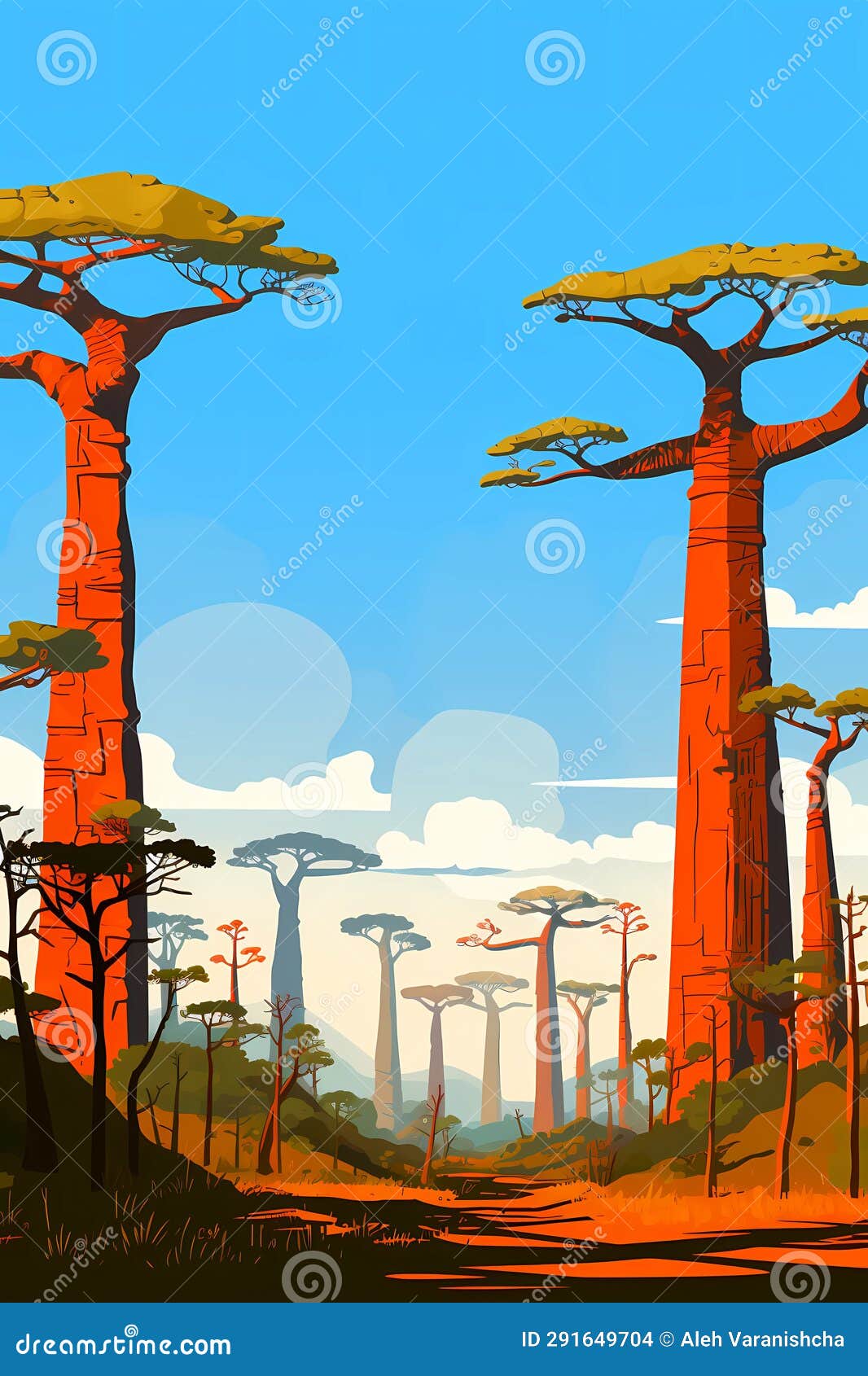 Illustration of a Beautiful View of Madagascar Stock Illustration ...
