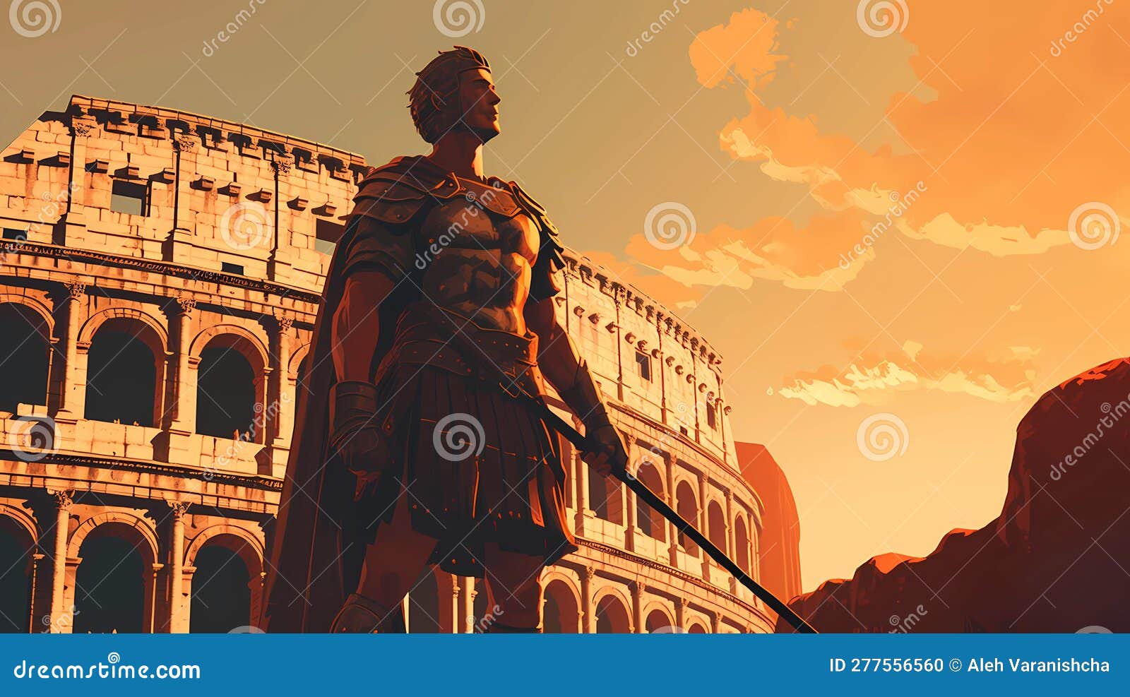 Illustration of Beautiful View of Rome, Italy Stock Illustration ...