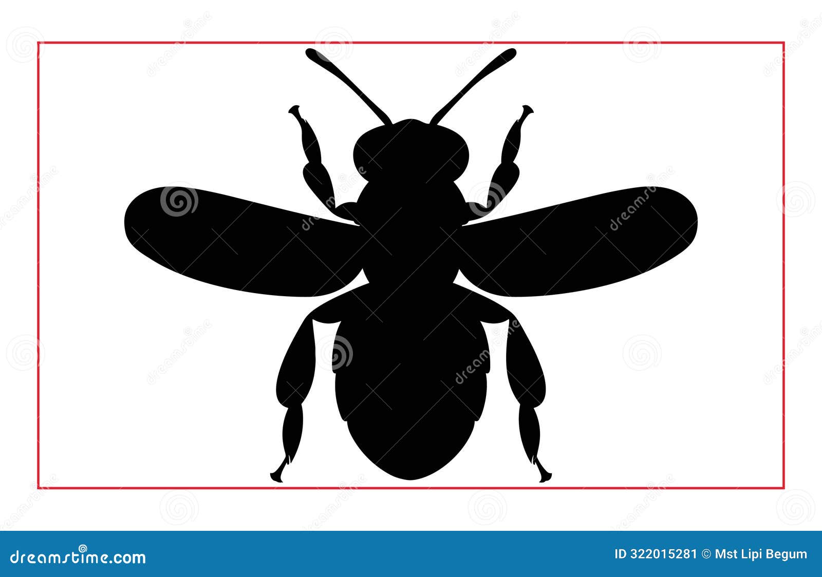 Honey Bee Hand Drawing Silhouette Free, Illustration of Bee Silhouette ...
