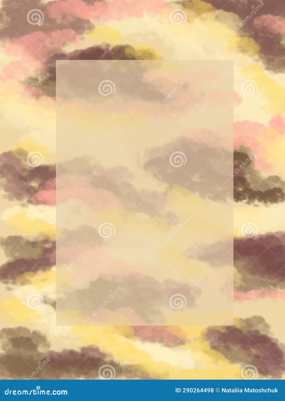 Illustration of Beige Sky with Burgundy Clouds. Stock Illustration ...