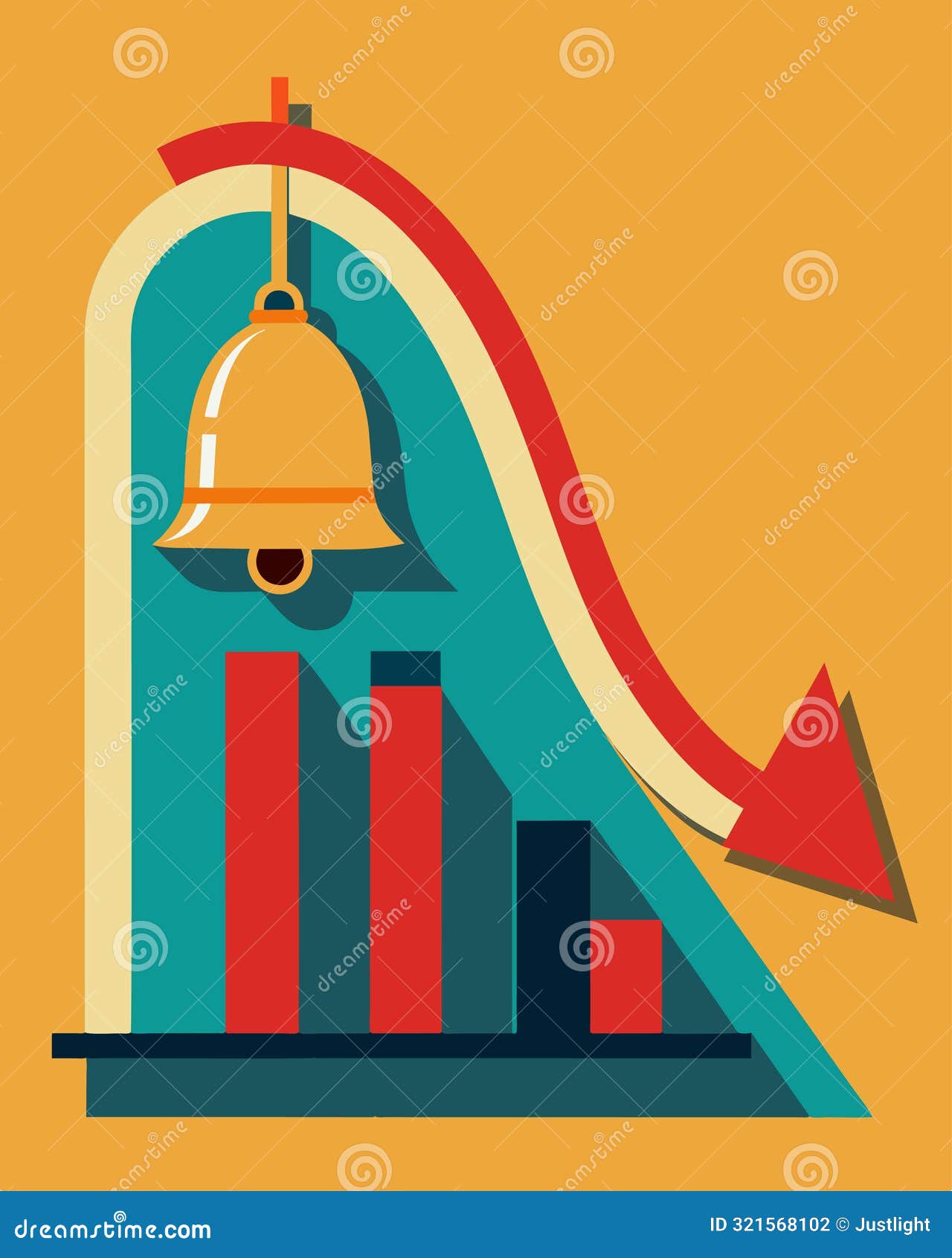 Bell Curve Graph. Gaussian Or Normal Distribution Graph. Probability ...