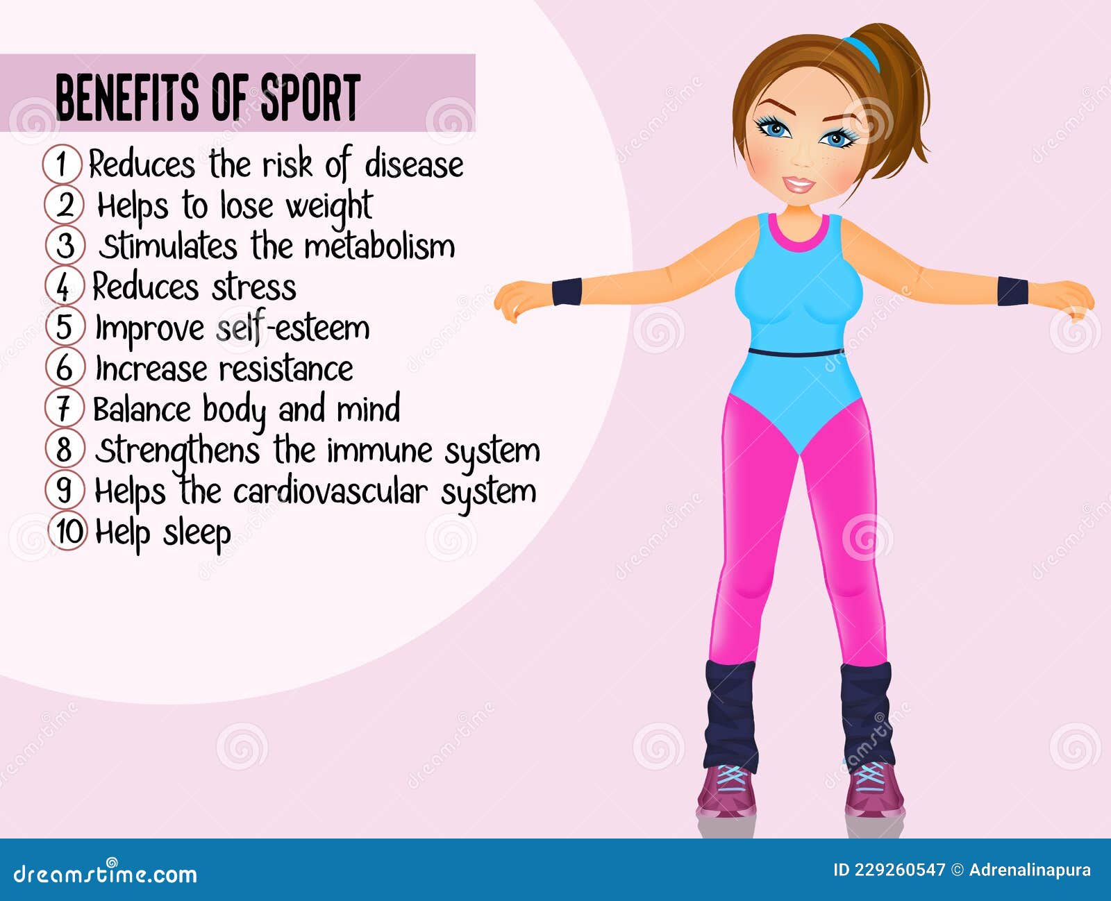 Illustration of Benefits of Sport Stock Illustration - Illustration of ...