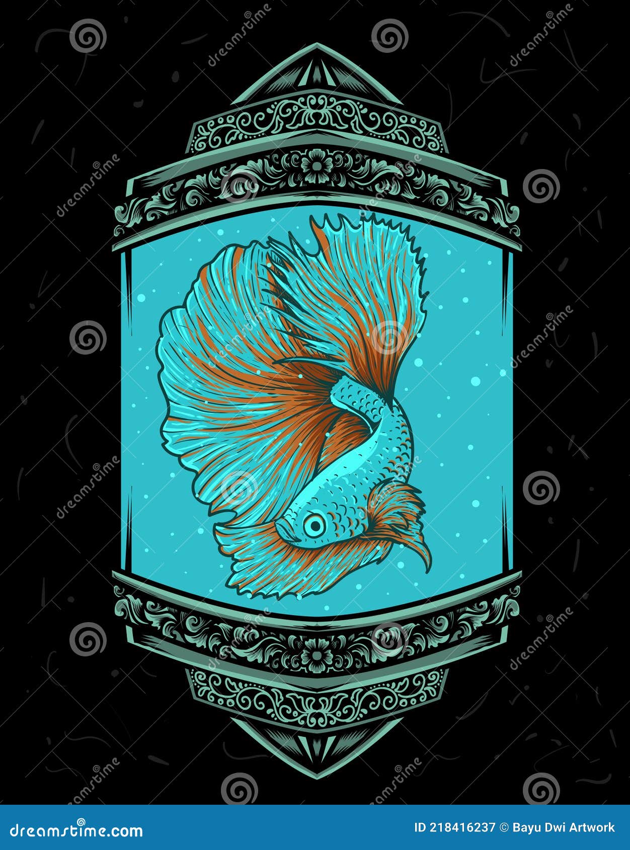 Illustration Of Betta Fish Mecha Robot Mascot. Esport Logo Design ...