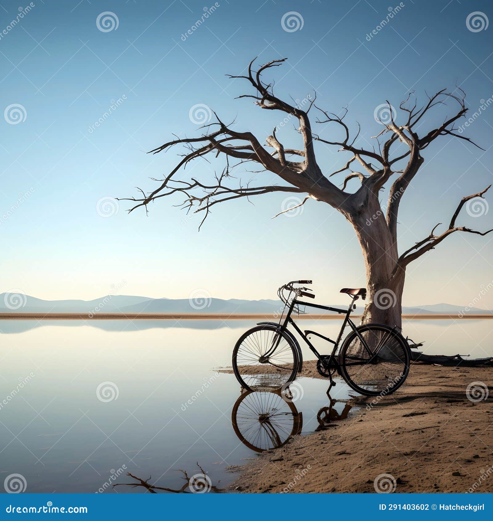 Empty Lake George Nestled Between A Rural Wind Farm And Farmland In ...
