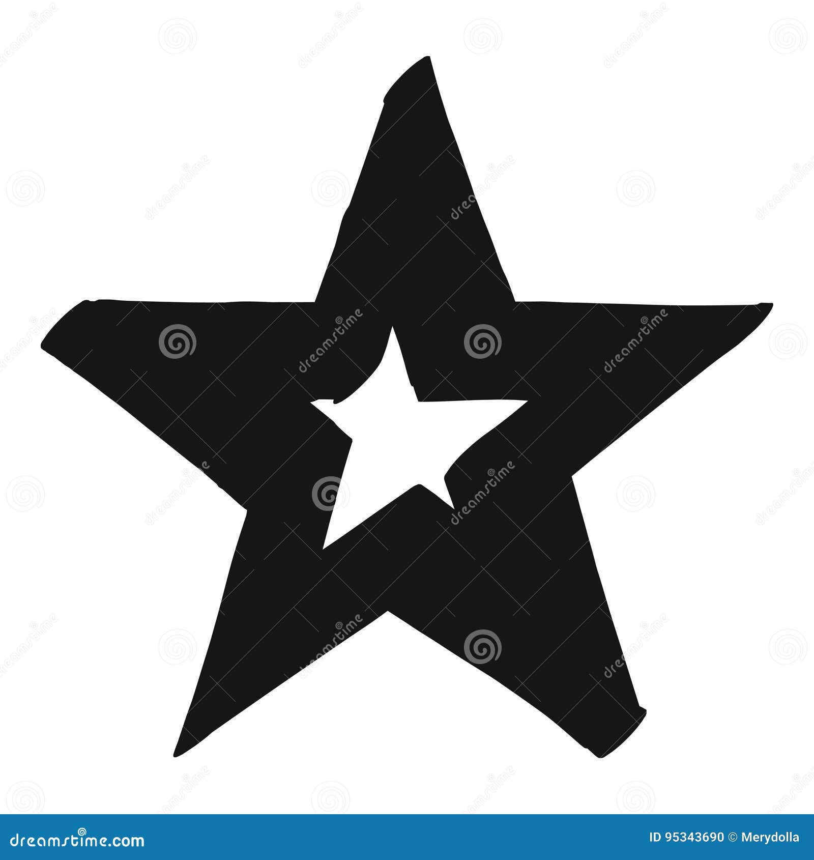 Illustration of Big Black Grunge Star Stock Illustration - Illustration ...