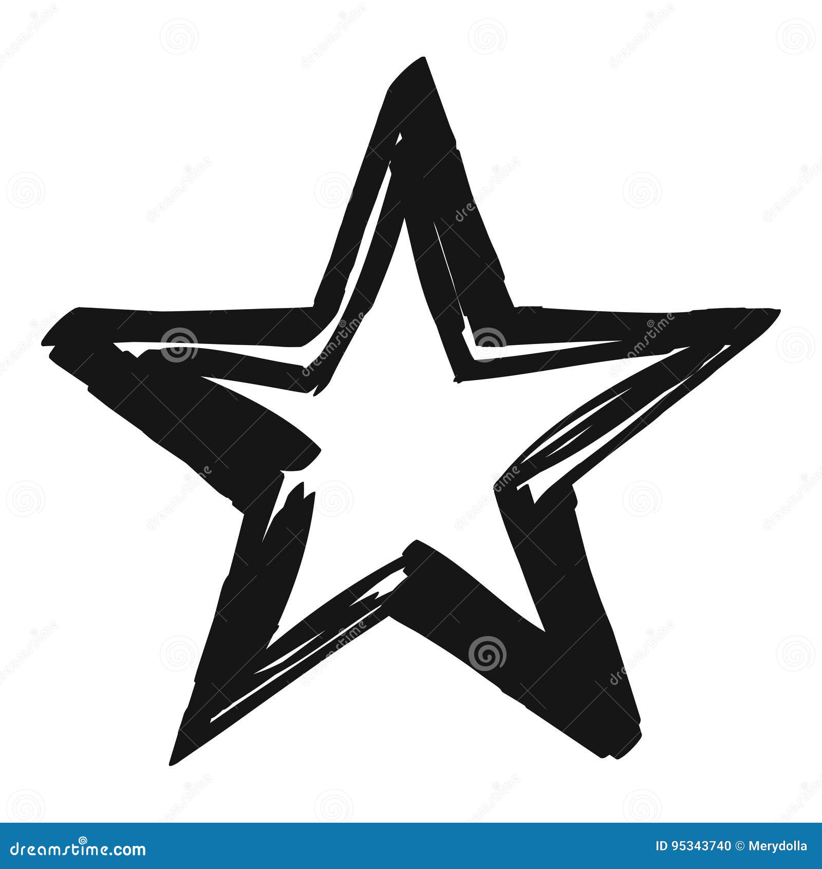 Illustration of Big Black Grunge Star Stock Illustration - Illustration ...