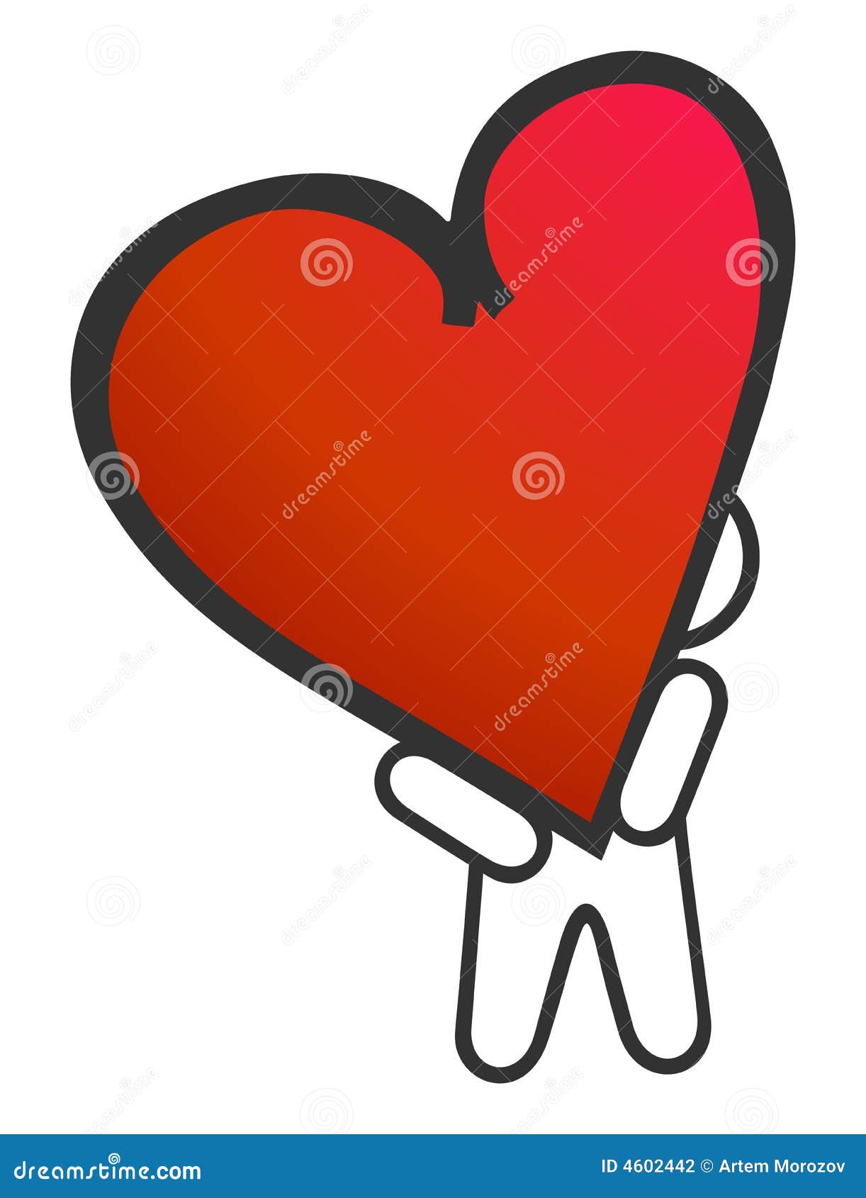 Illustration: Big Heart in Hands Stock Vector - Illustration of ...