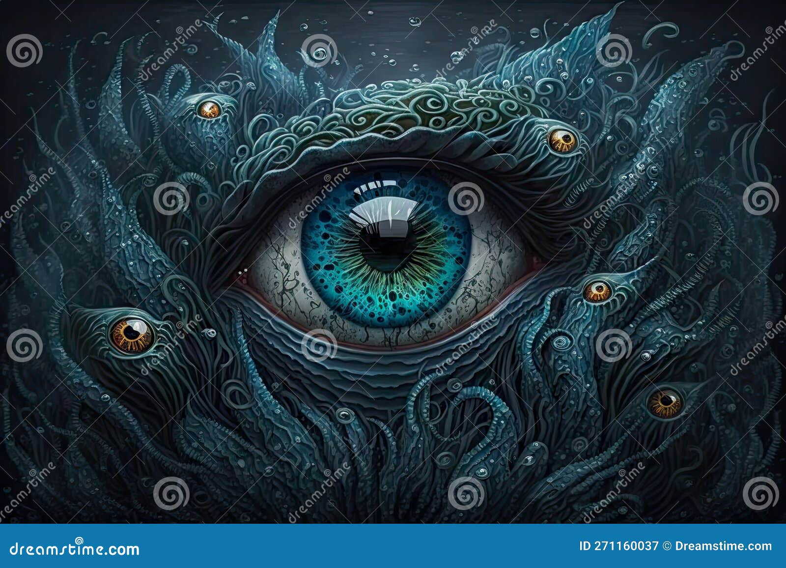 Illustration of the Big Monster Eye Stock Illustration - Illustration ...