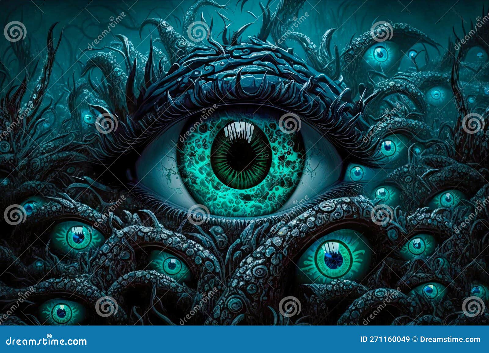 Illustration of the Big Monster Eye Stock Illustration - Illustration ...