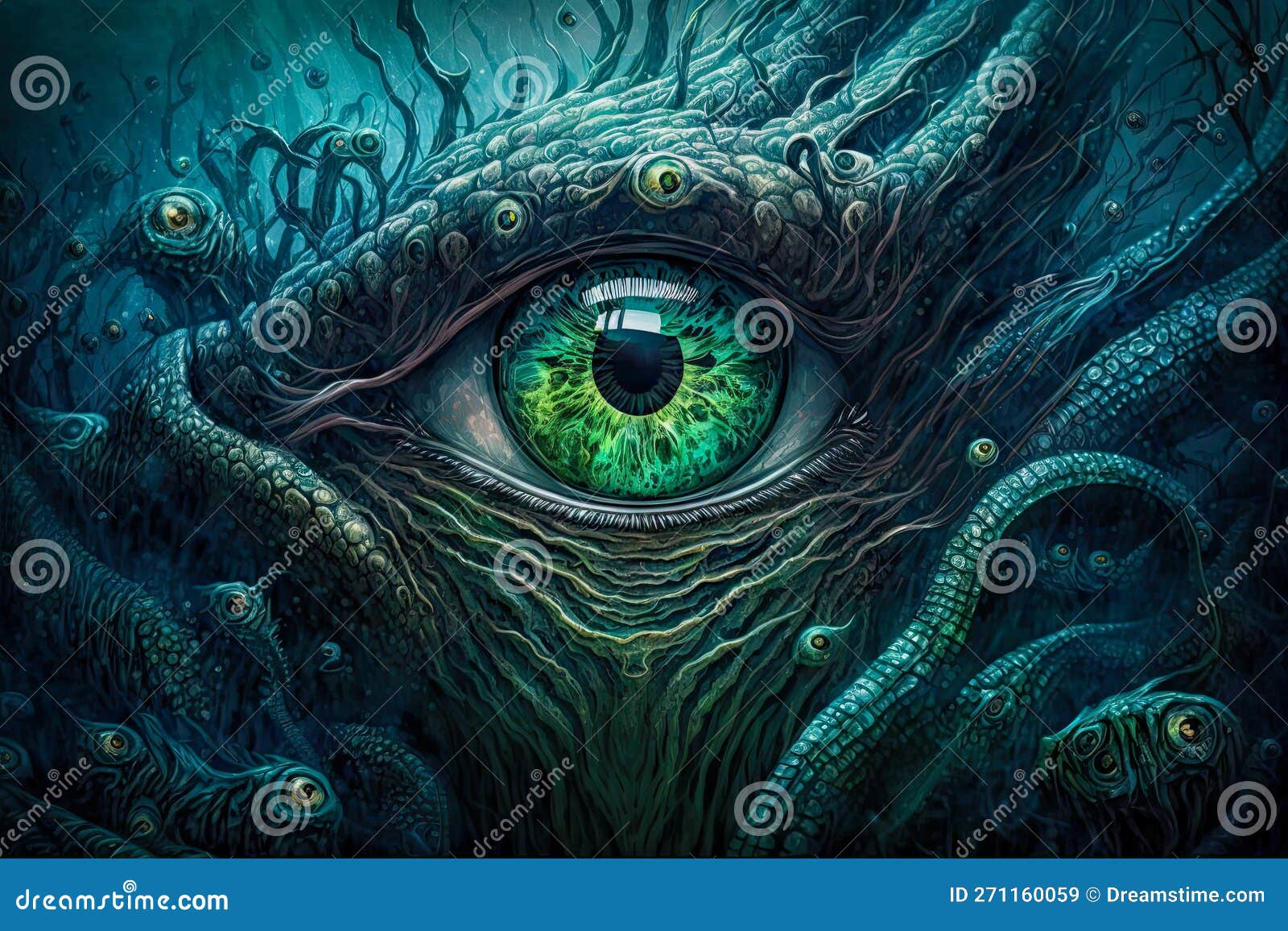 Illustration of the Big Monster Eye Stock Illustration - Illustration ...