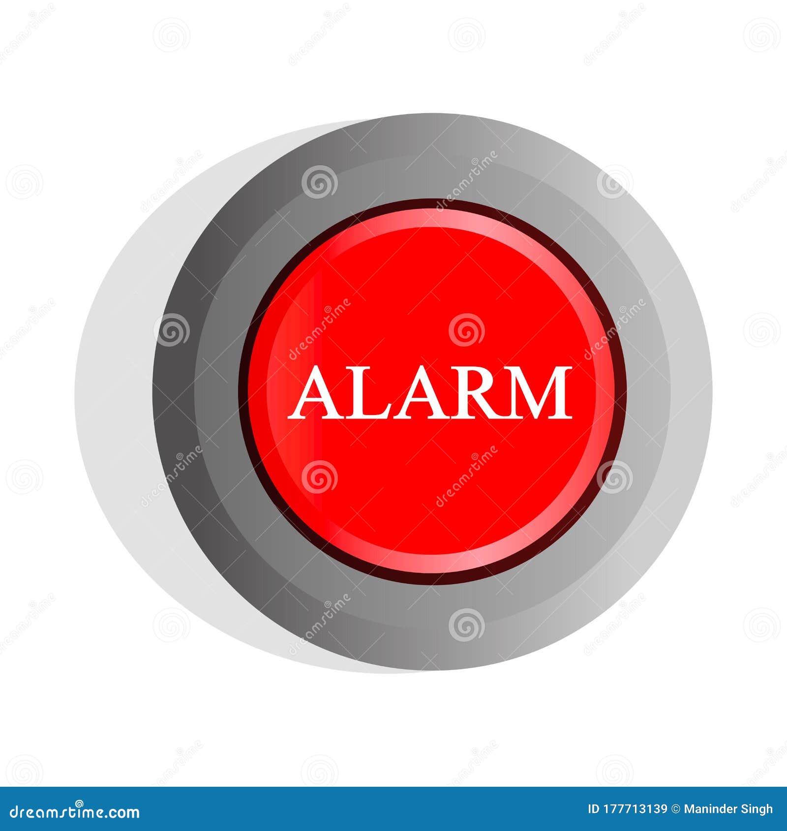 Alarm Button. stock illustration. Illustration of alarm - 177713139
