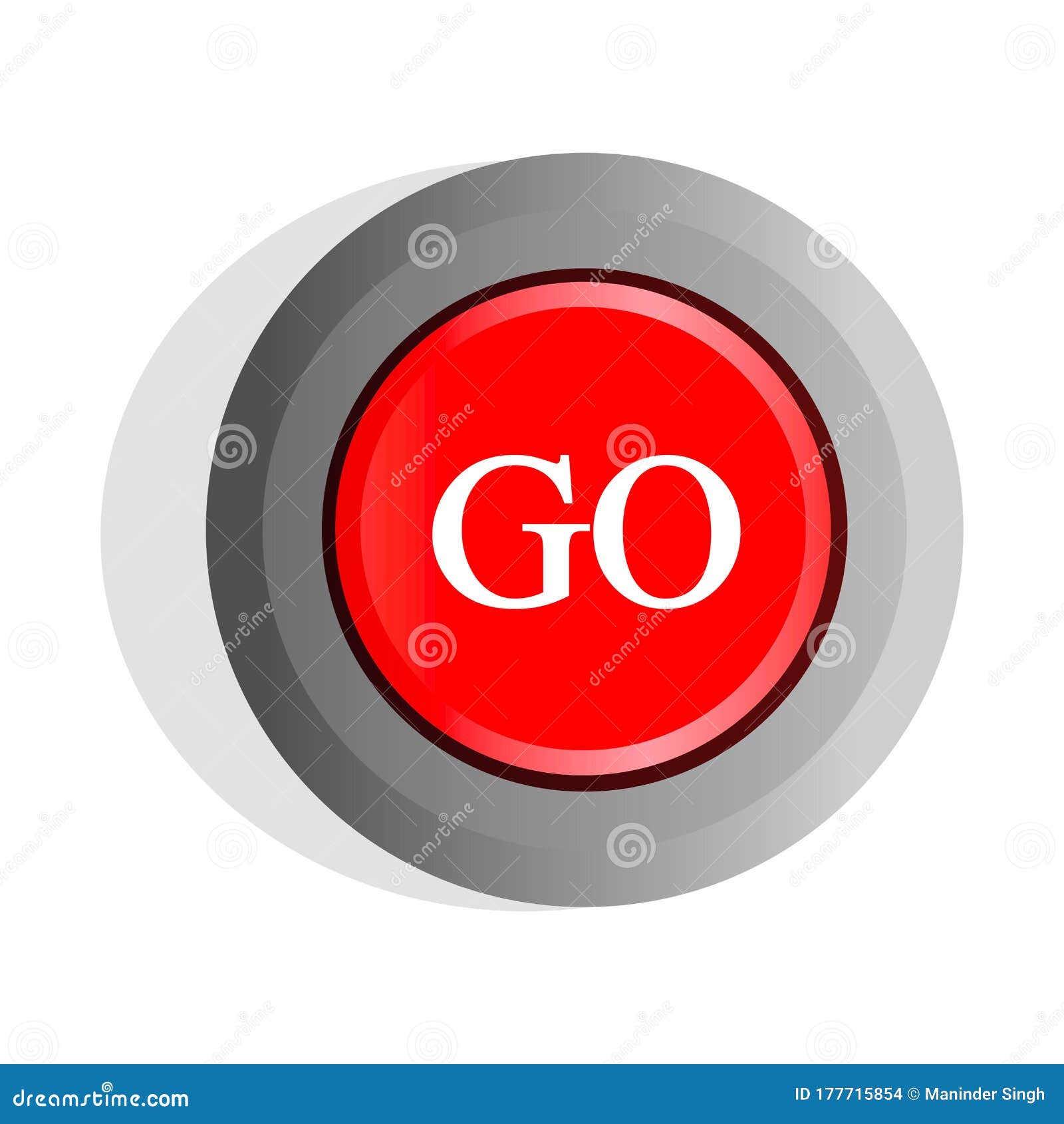 Go Button. stock illustration. Illustration of alarm - 177715854