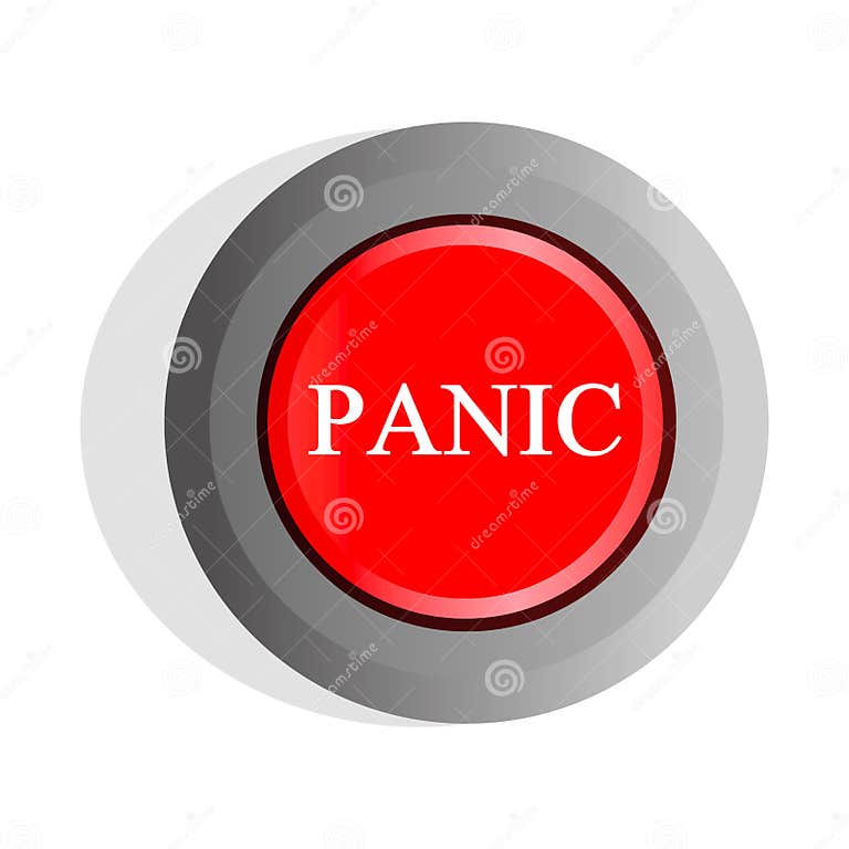 Panic Button. stock illustration. Illustration of green - 177669920
