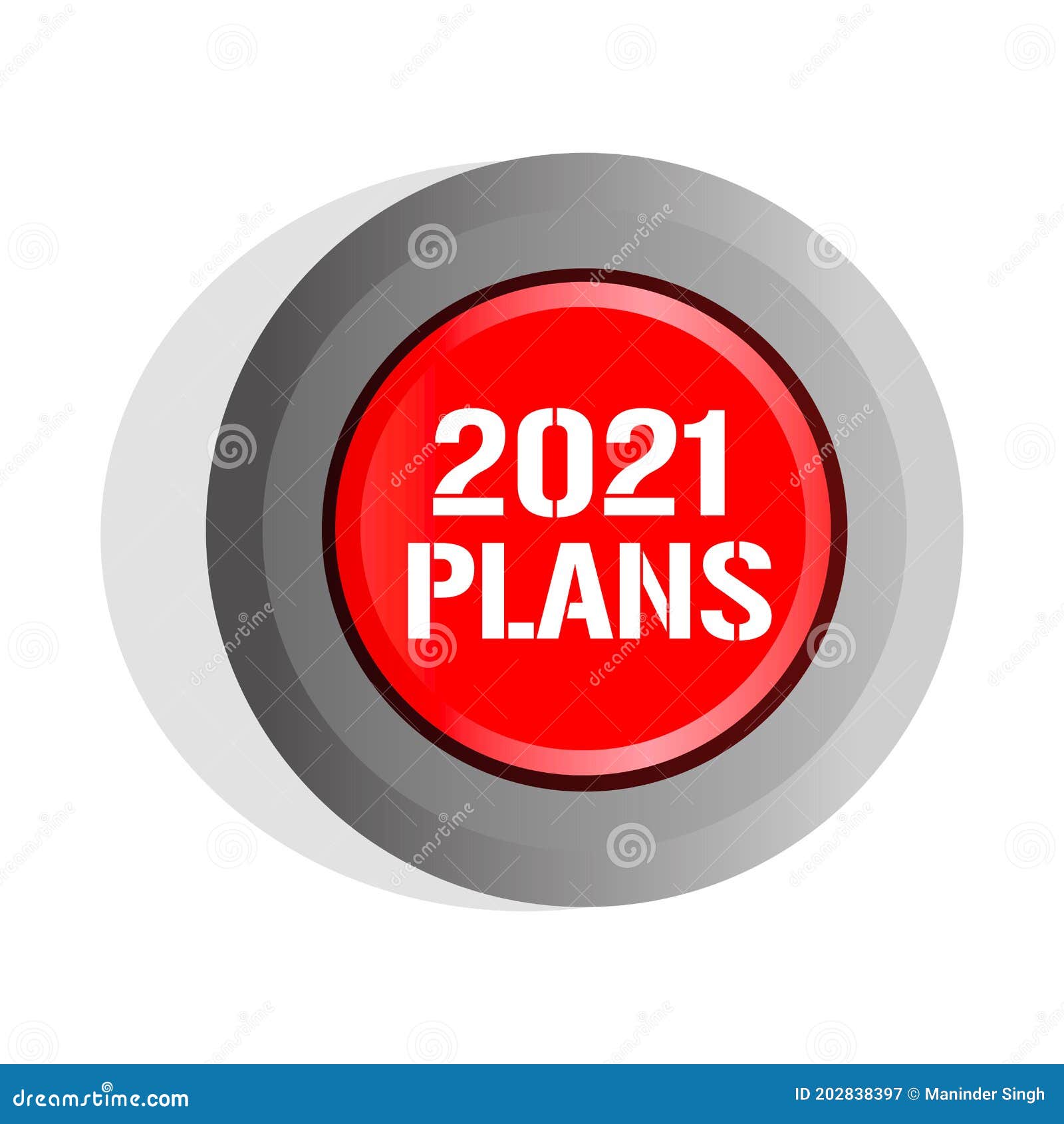 2021 plans Button. stock illustration. Illustration of artboard - 202838397