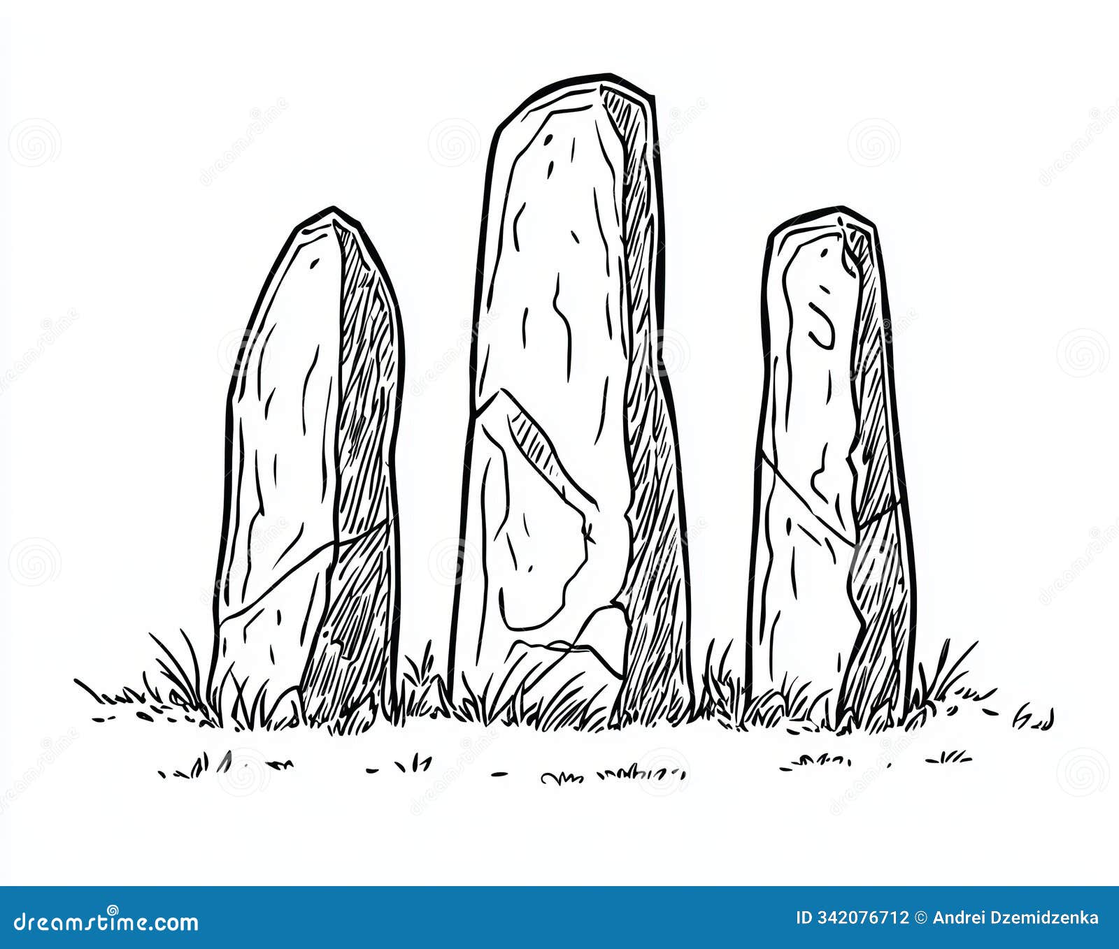 Illustration of Big Stone Blocks in Monochrome Stock Photo - Image of ...