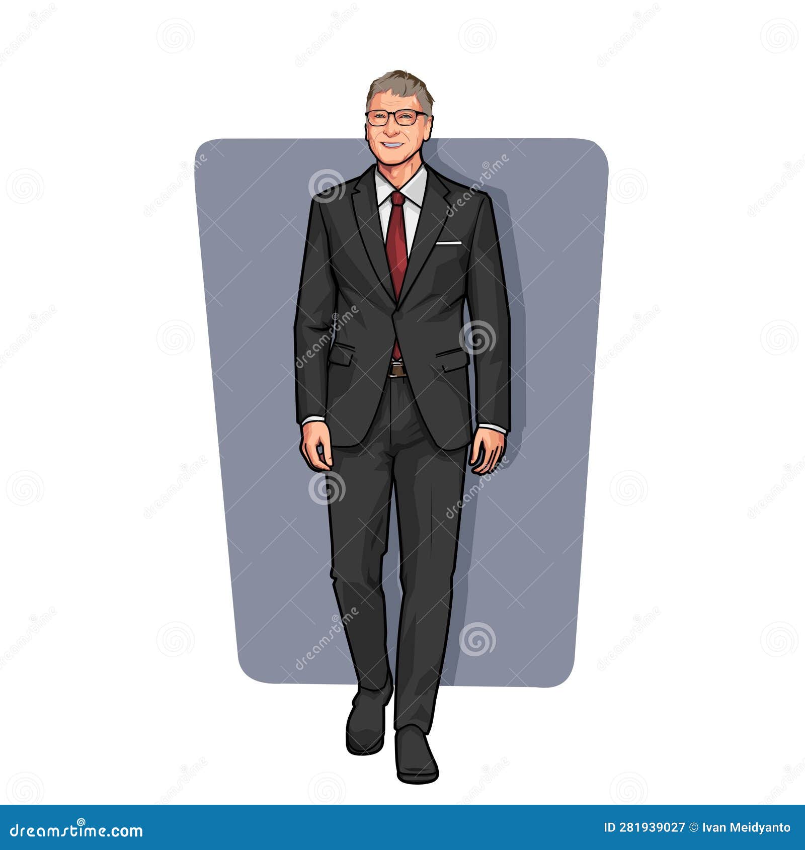 Illustration of Bill Gates, Vector Potrait Editorial Photography ...