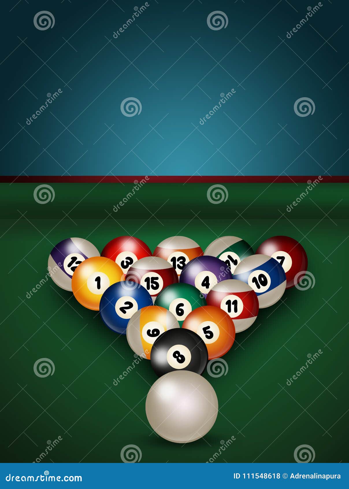Billiards balls stock illustration. Illustration of winner - 111548618