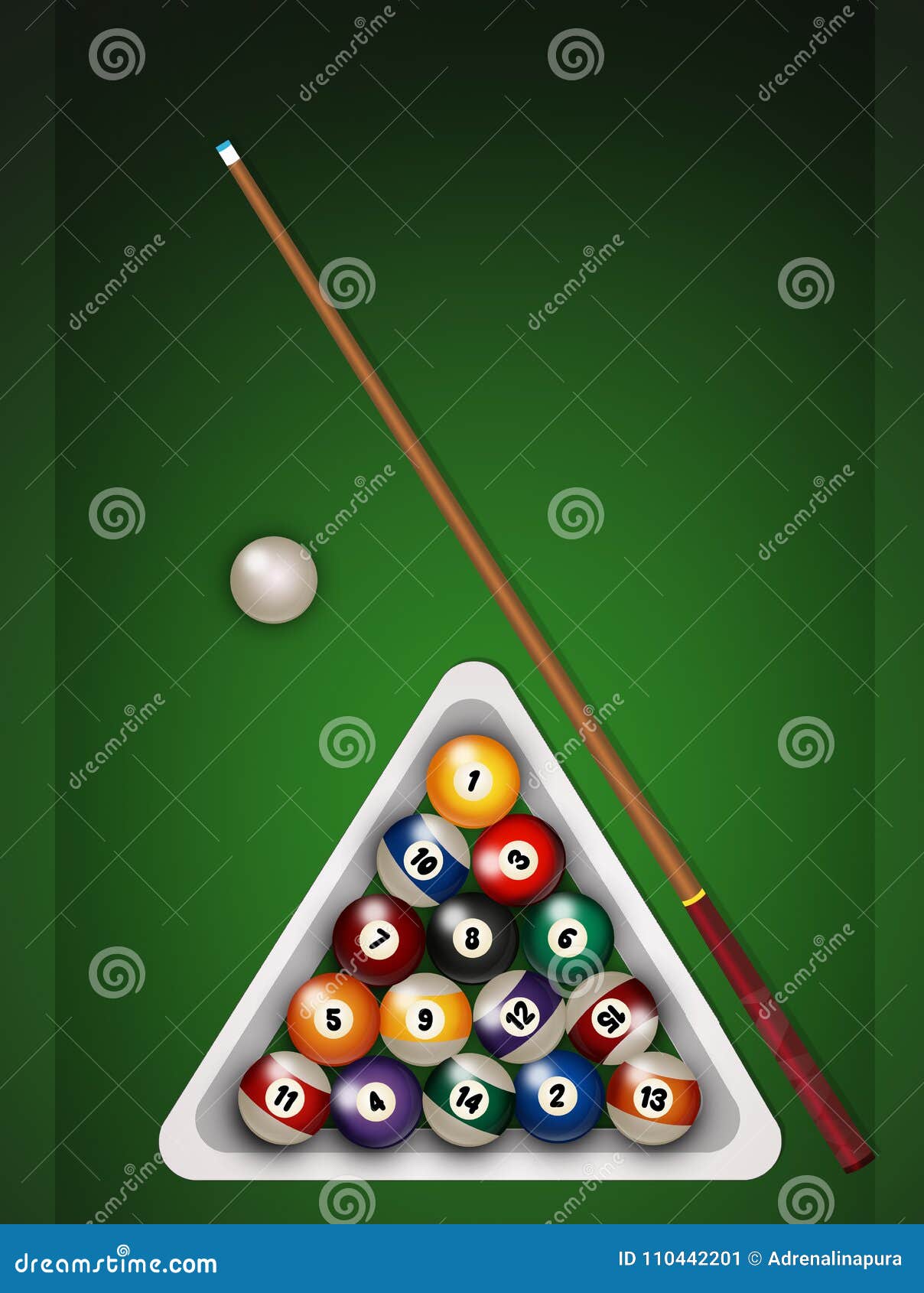 Illustration of Billiards Table Stock Illustration - Illustration of ...