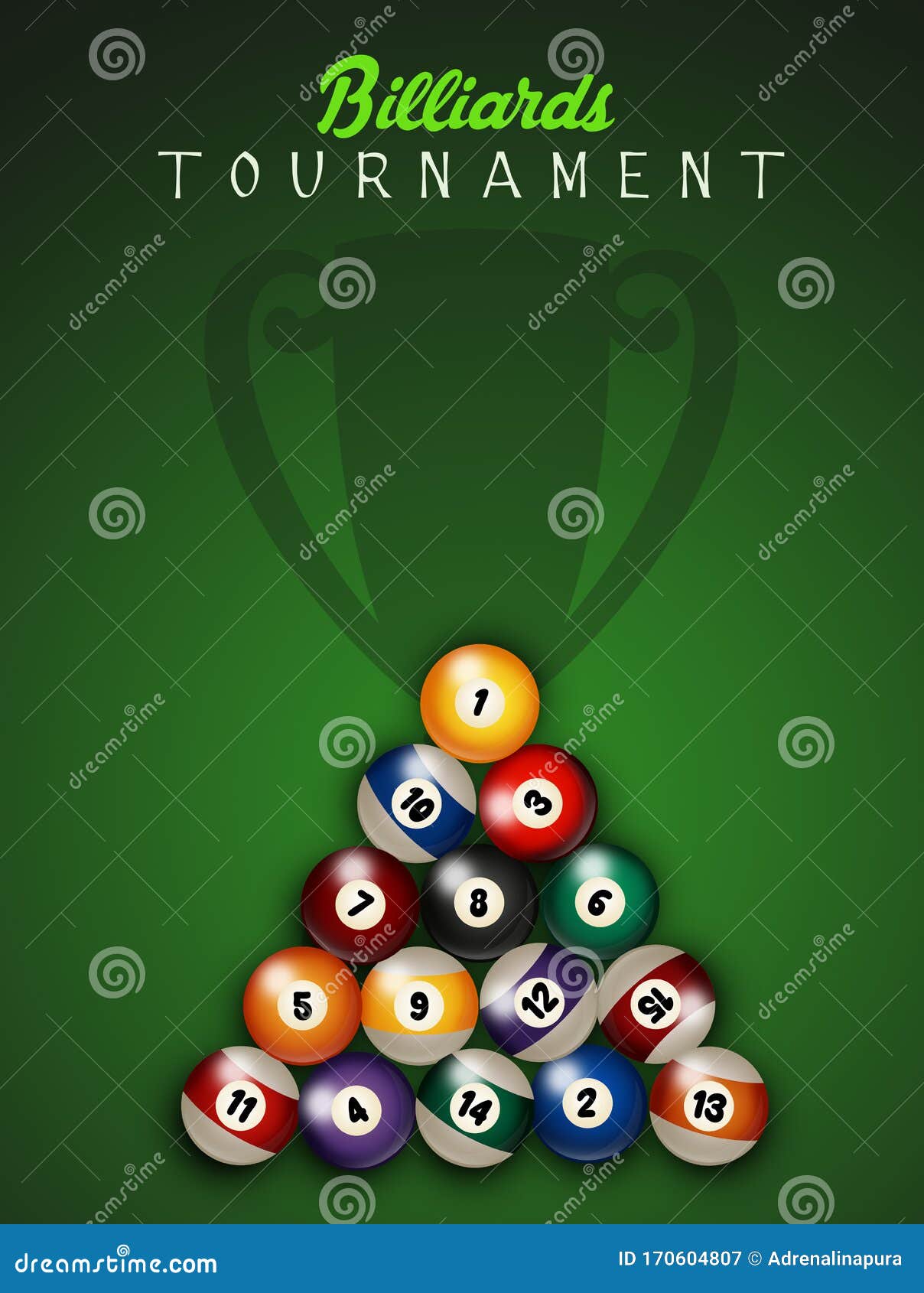 Illustration of Billiards Tournament Stock Illustration - Illustration ...