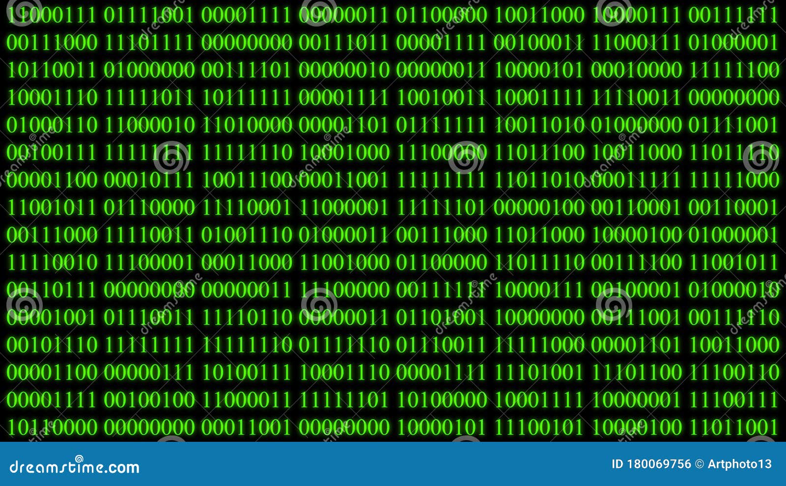 Illustration of Binary Encoding Green Light Glowing with Digits ... Illustration of Binary Encoding Green Light Glowing with Digits ...