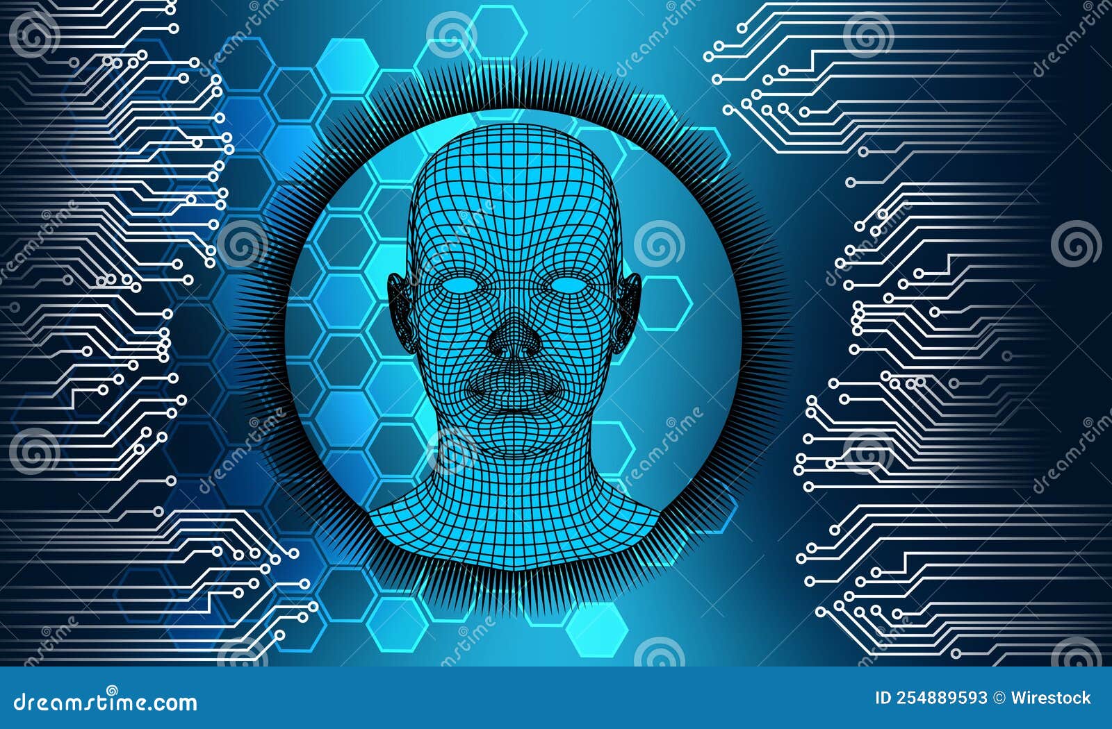 Illustration of a Binary Industrial Global Business Mind Background ...