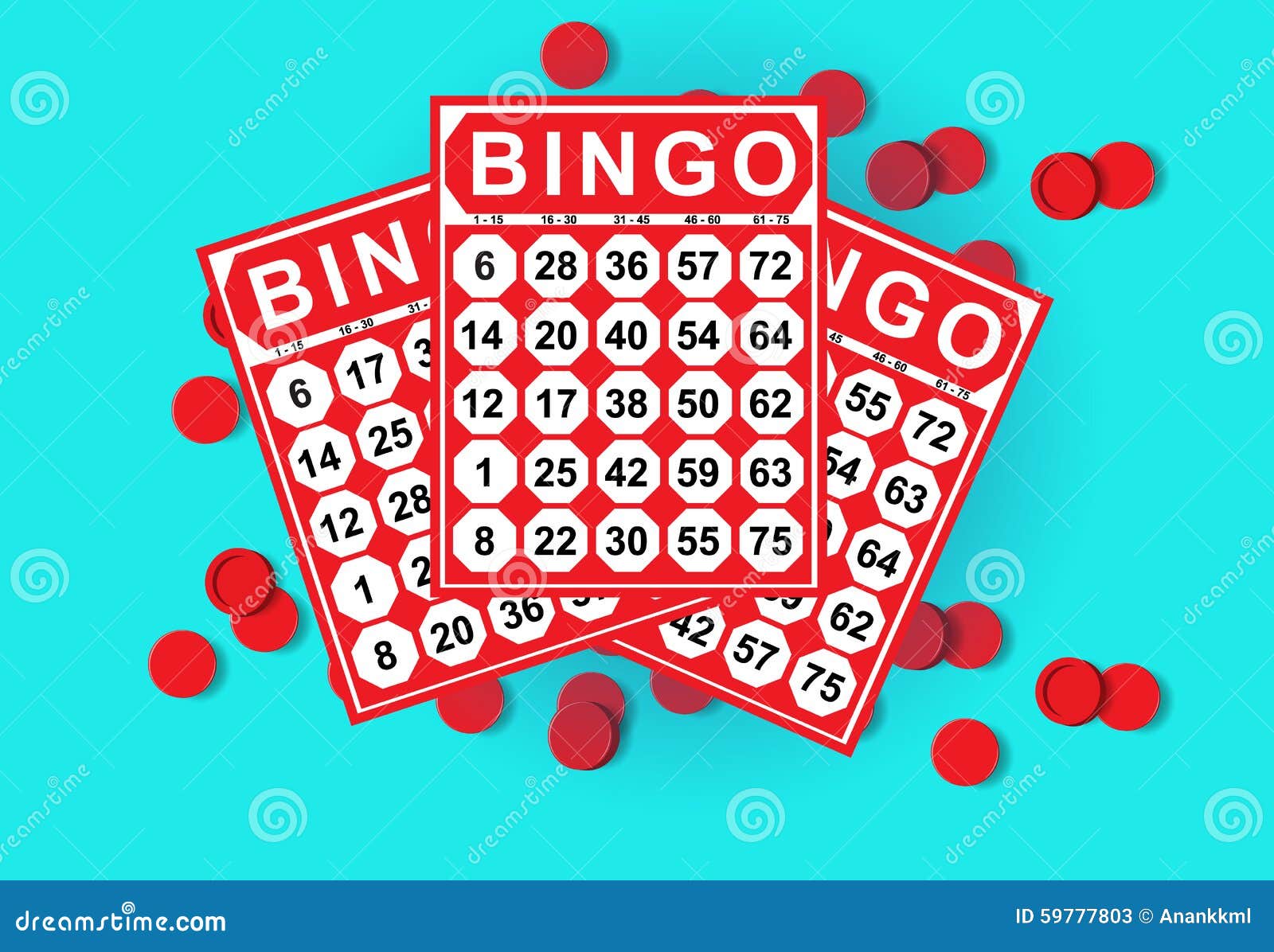 Illustration of bingo card stock vector. Illustration of luck - 59777803