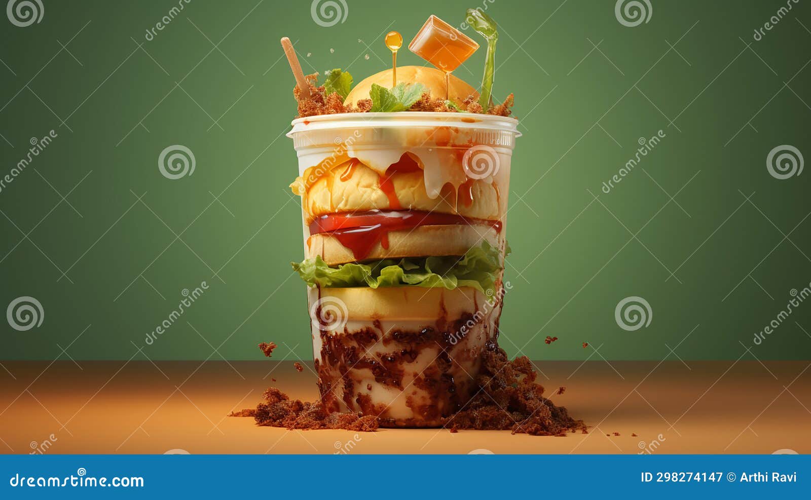 An Illustration of a Biodegradable Fast Food Container, Stock ...