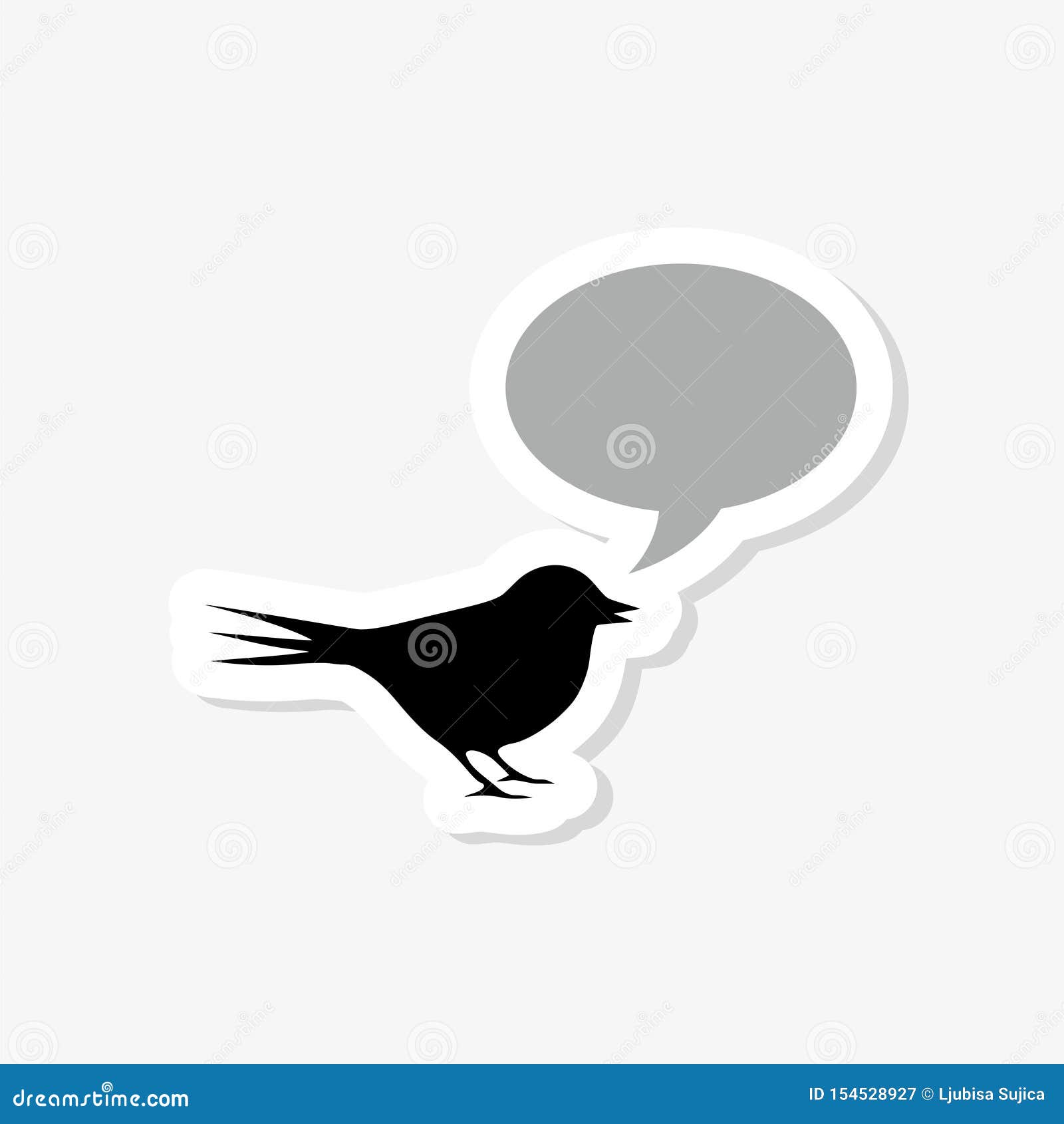 Illustration of Bird Chatting on White Background Stock Vector ...