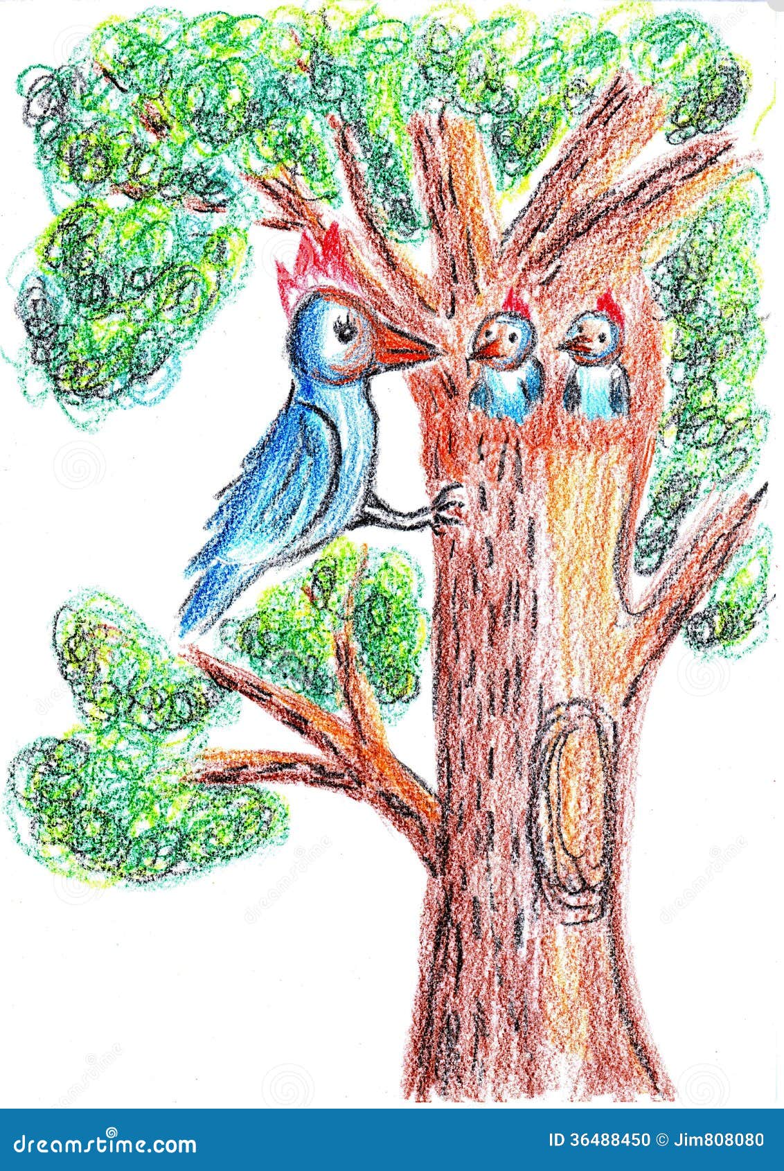Illustration bird family stock illustration. Illustration of love ...