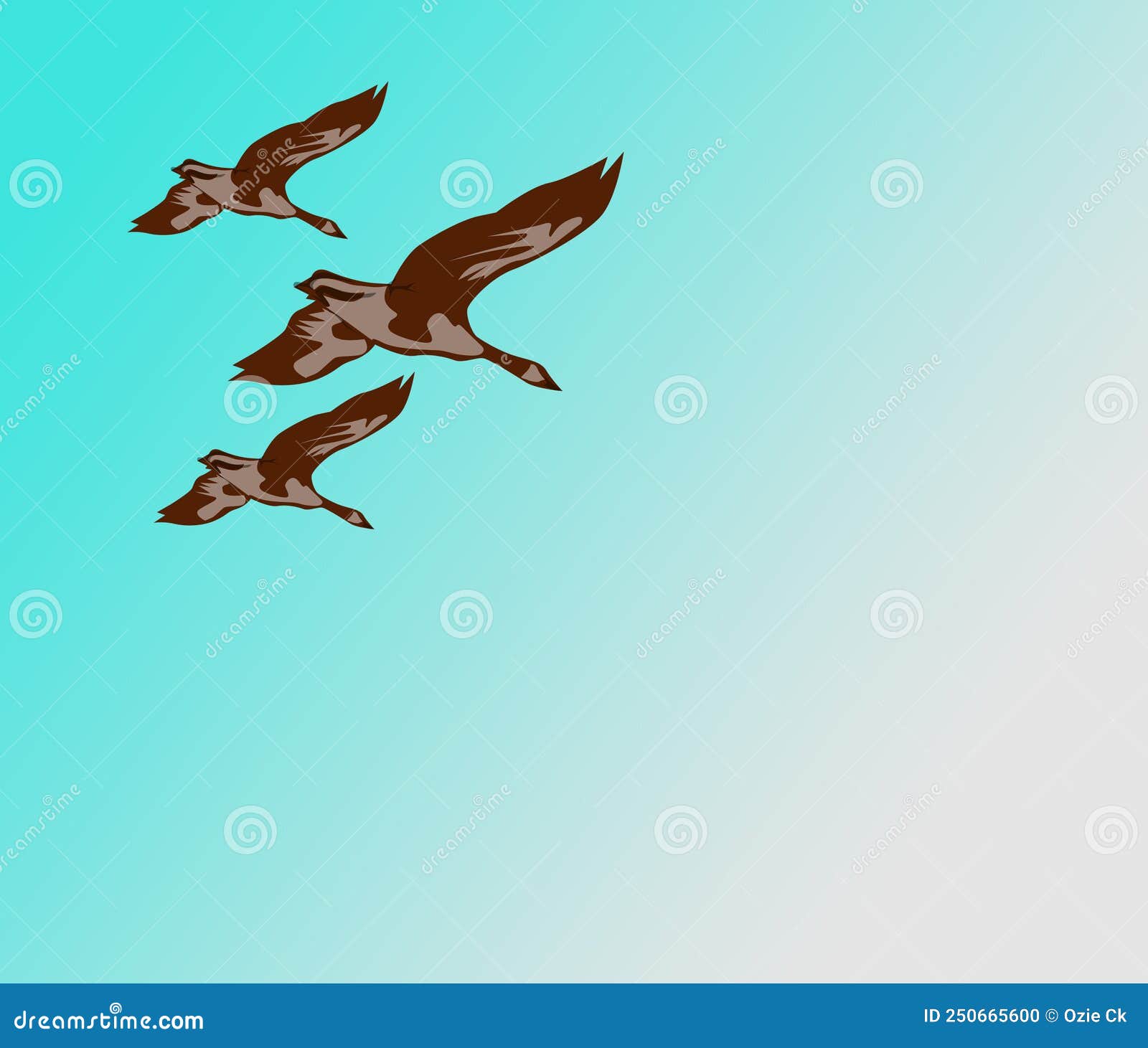 Illustration of a Bird Flying in a Clear Sky Stock Illustration ...