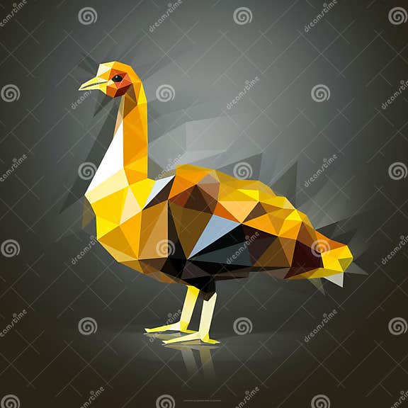An Illustration of a Bird Made of Triangles Stock Illustration ...