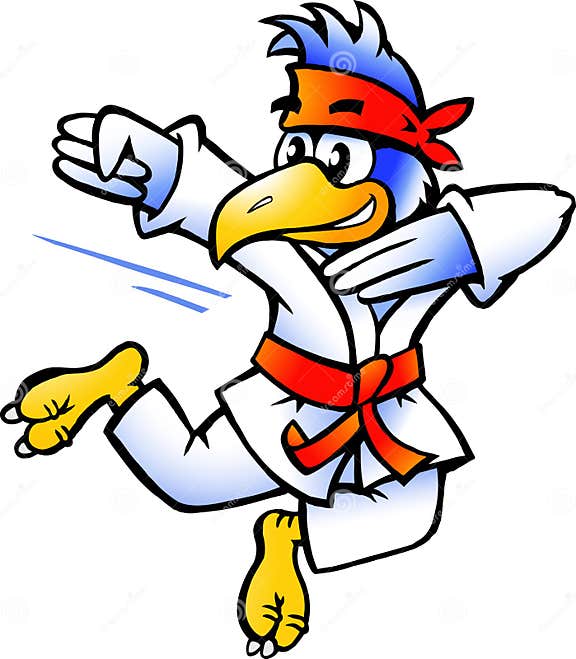 Illustration of an Bird Practices Self-Defense Stock Vector ...