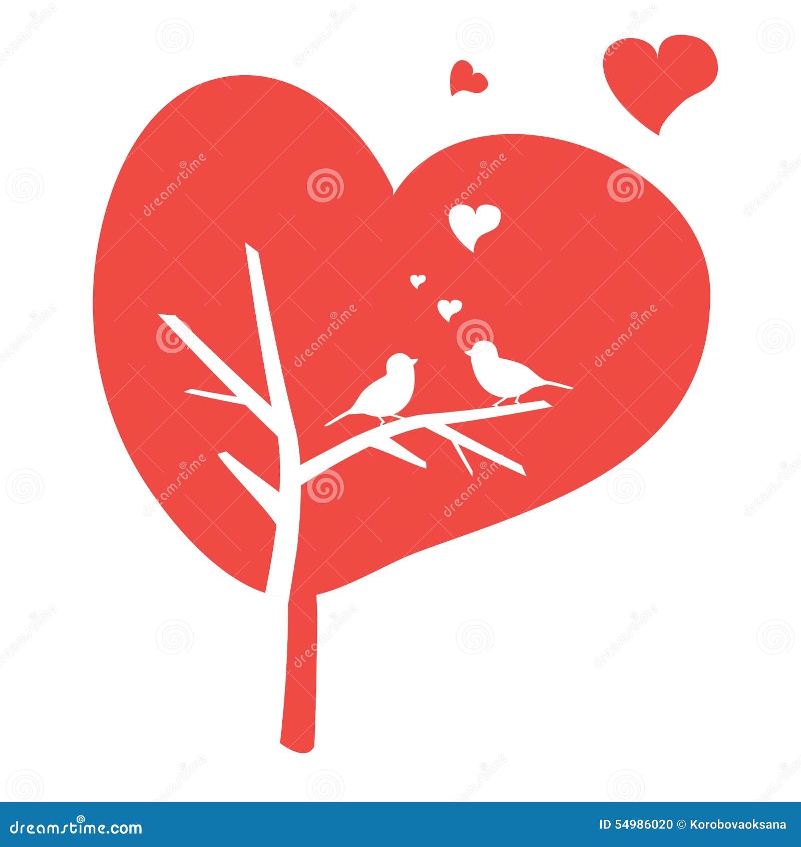 Illustration of the Bird on Tree Stock Vector - Illustration of ...