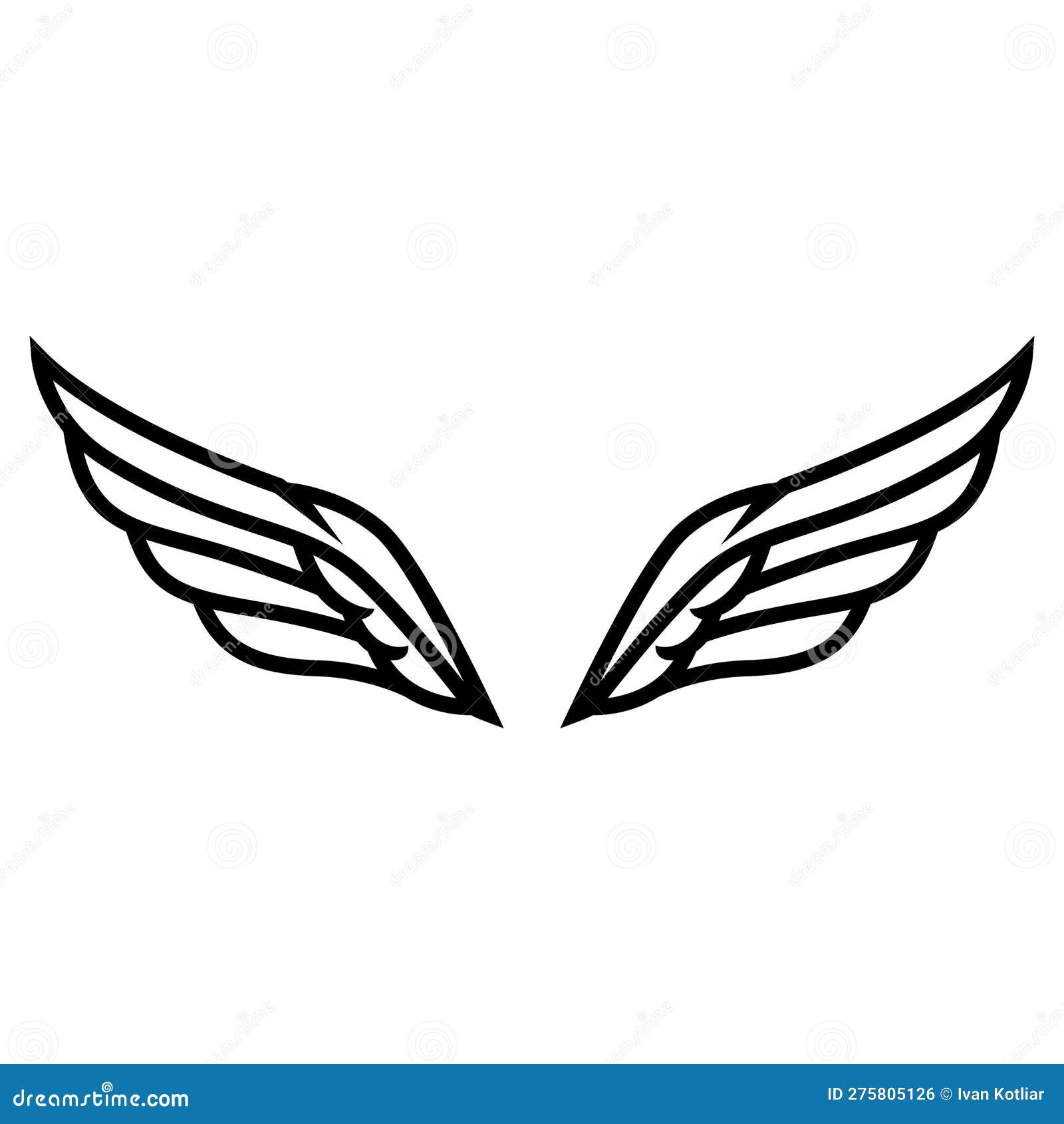 Illustration of the Bird Wings. Design Element for Logo, Label, Sign ...