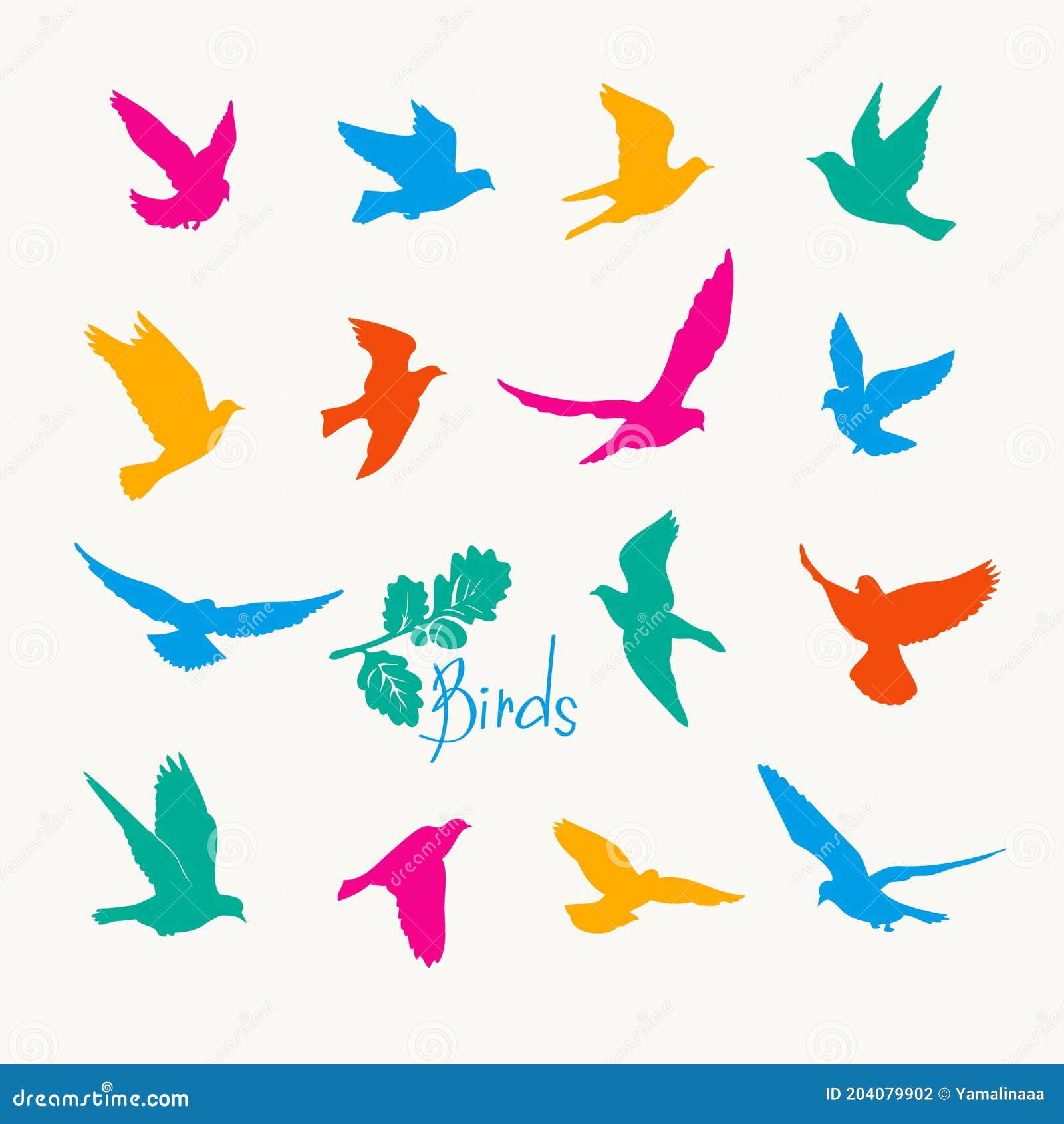 Illustration of Birds Silhouettes Stock Vector - Illustration of ...